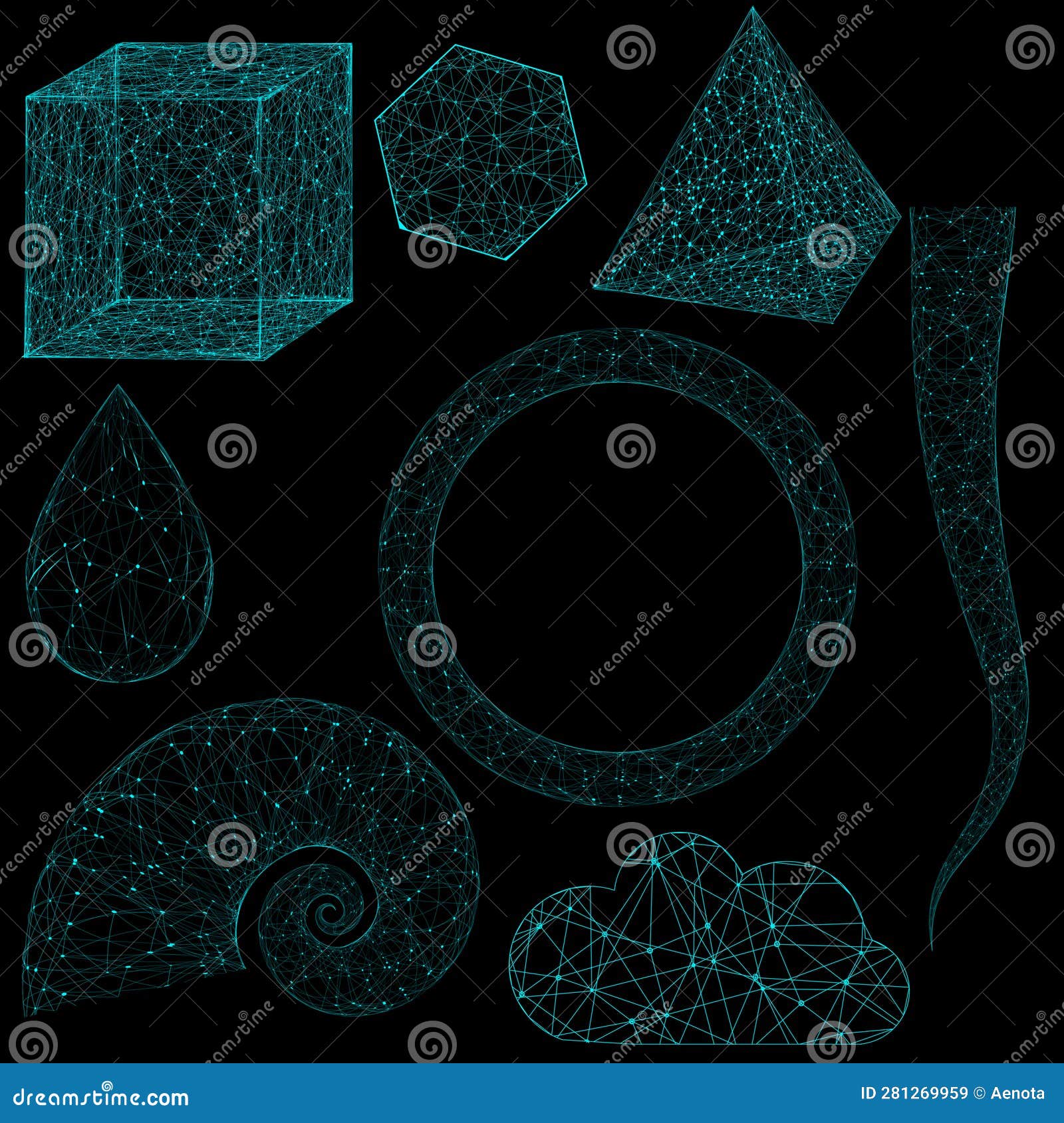 Set of Clusters Form for Design Project - Vector Illustration Stock ...