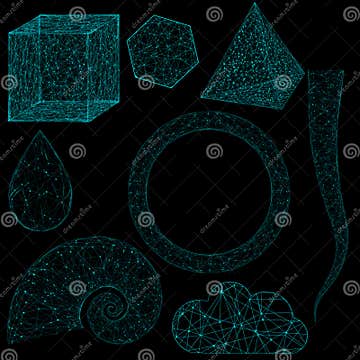 Set of Clusters Form for Design Project - Vector Illustration Stock ...