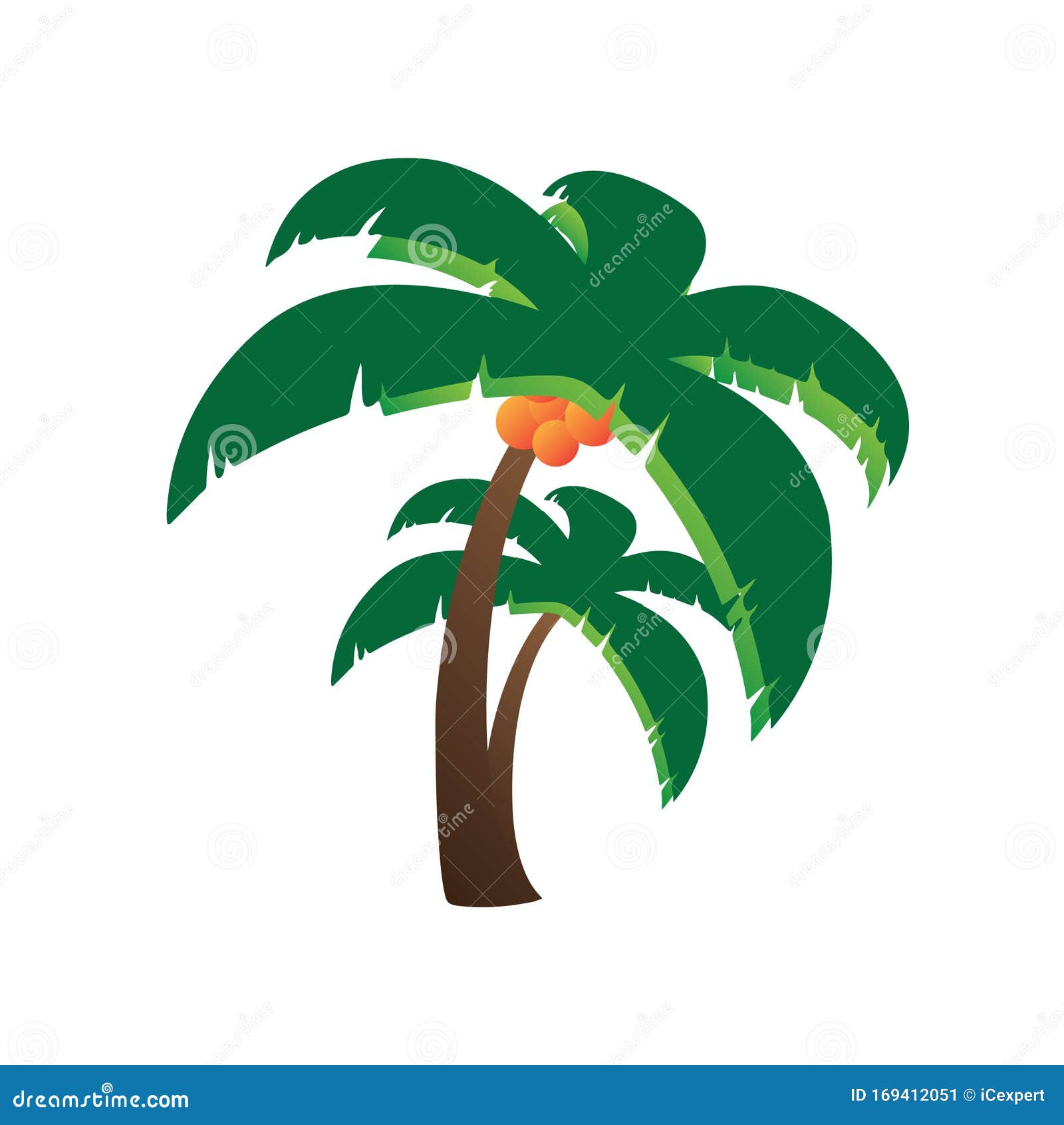 Set coconut tree sign stock vector. Illustration of coconut - 169412051