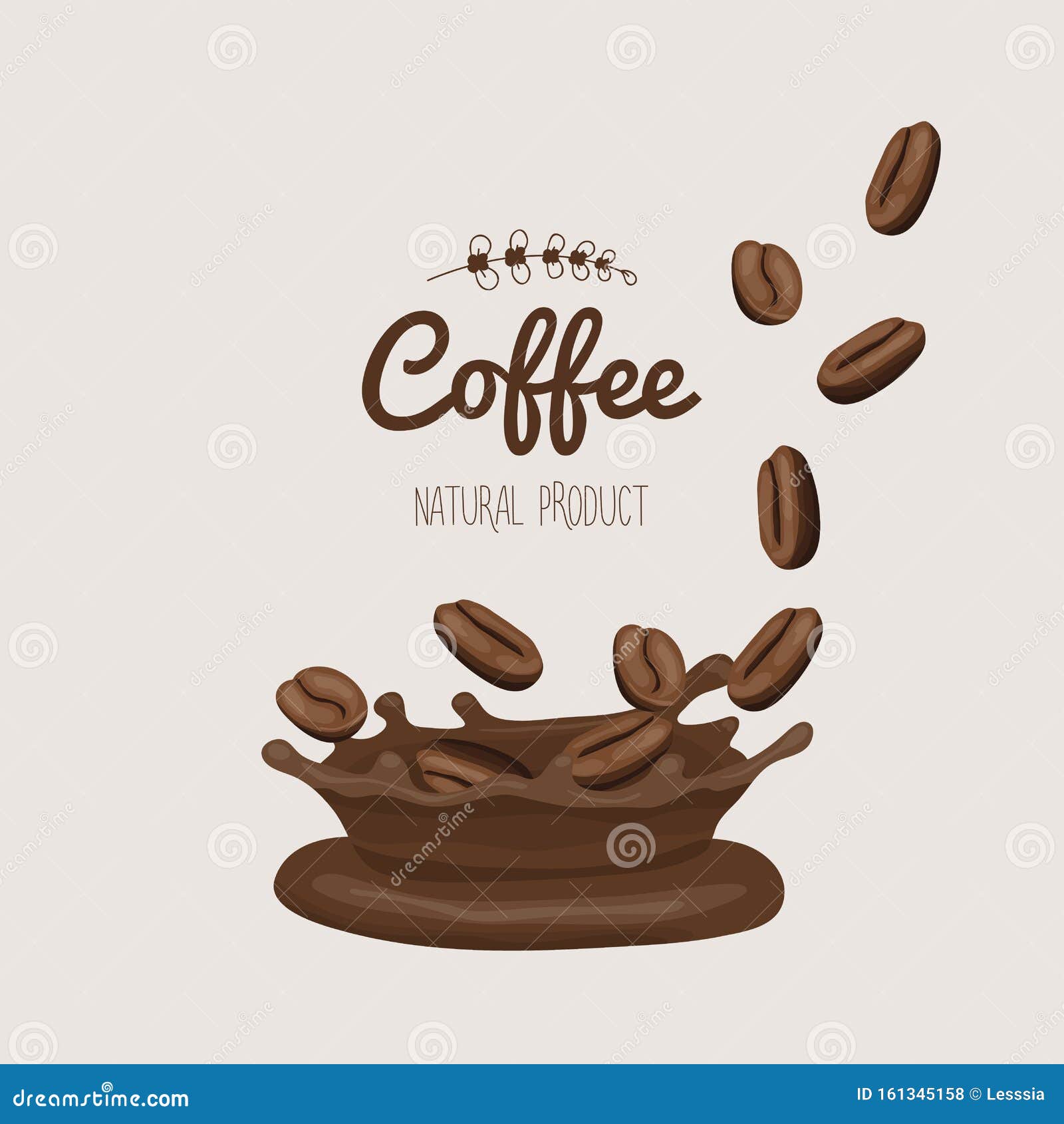 Set of Coffee Bins in Coffee Splash. Template, Design Element for ...