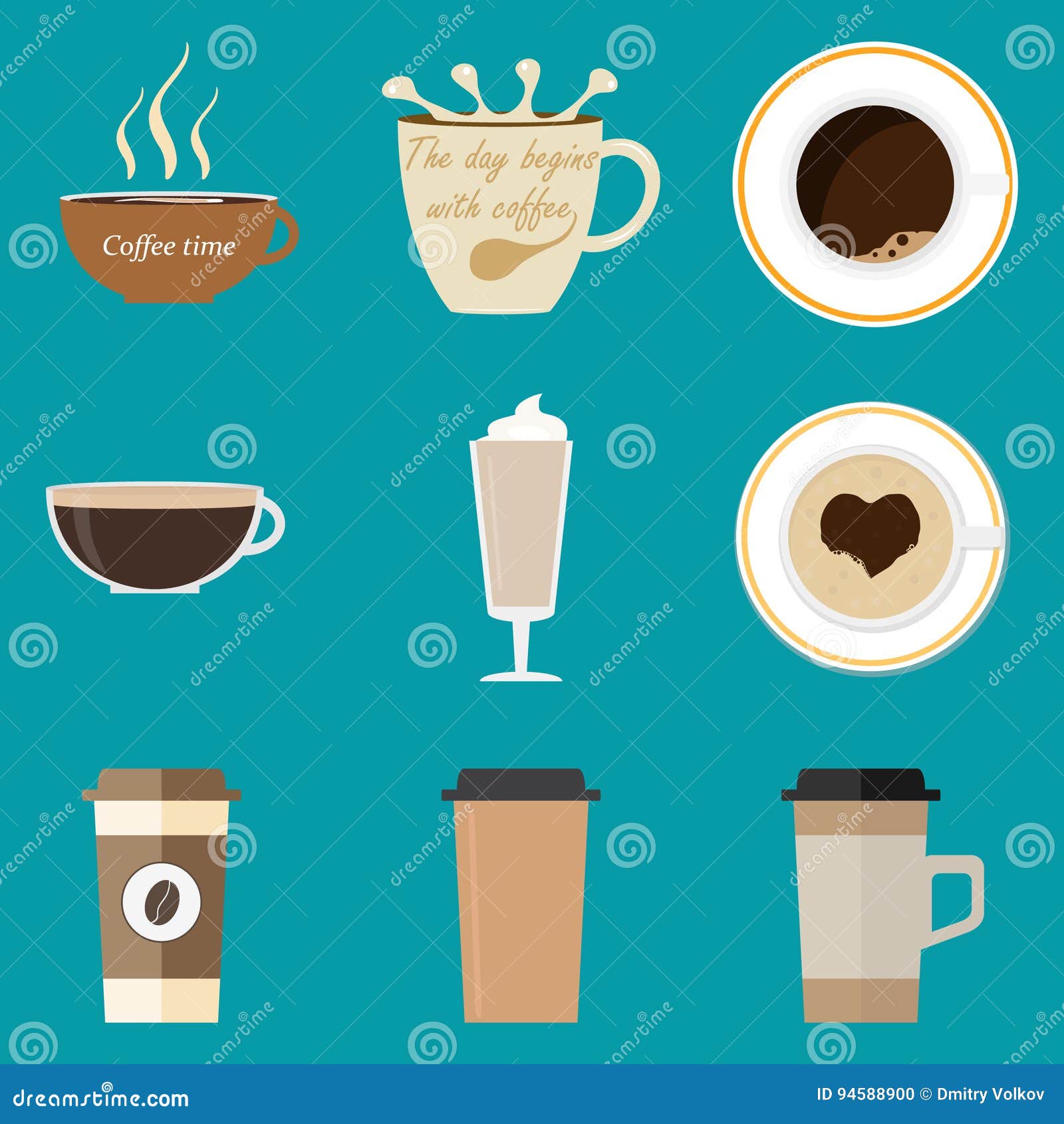 Coreldraw vector 2 coffee cups - pereselling
