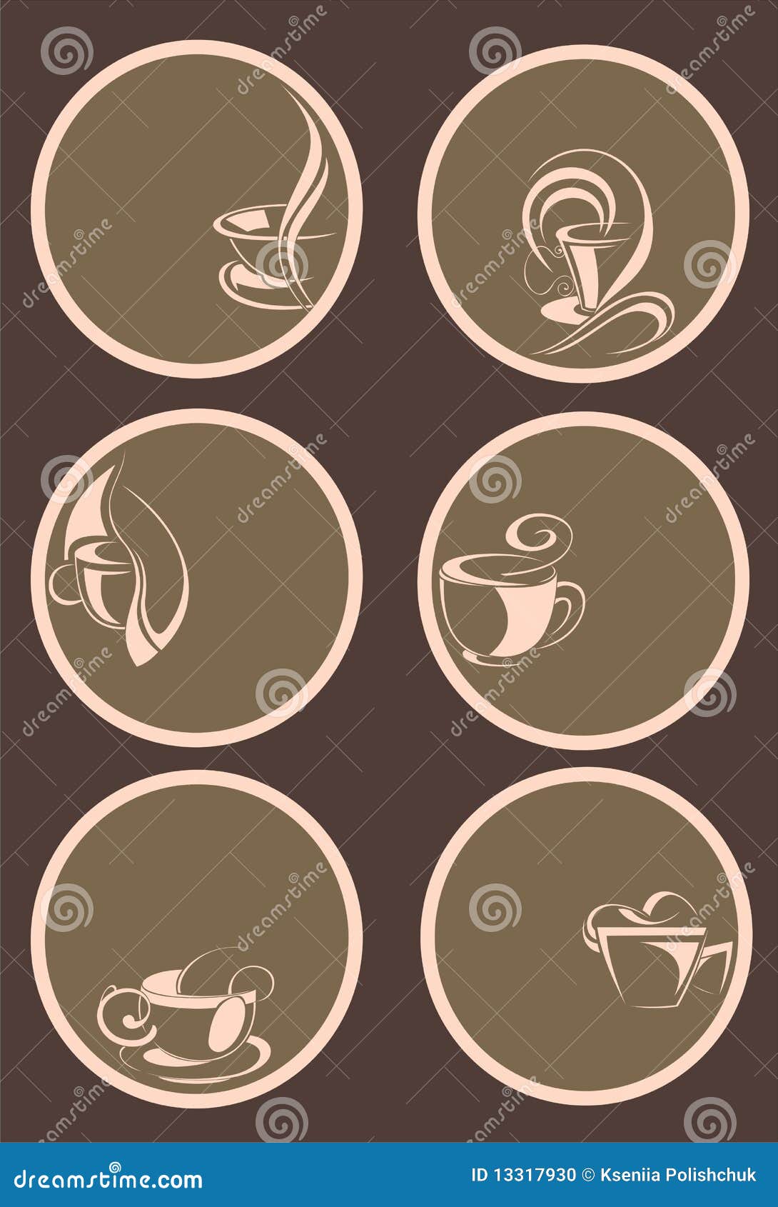 Set of coffee icons stock vector. Illustration of caffeine - 13317930