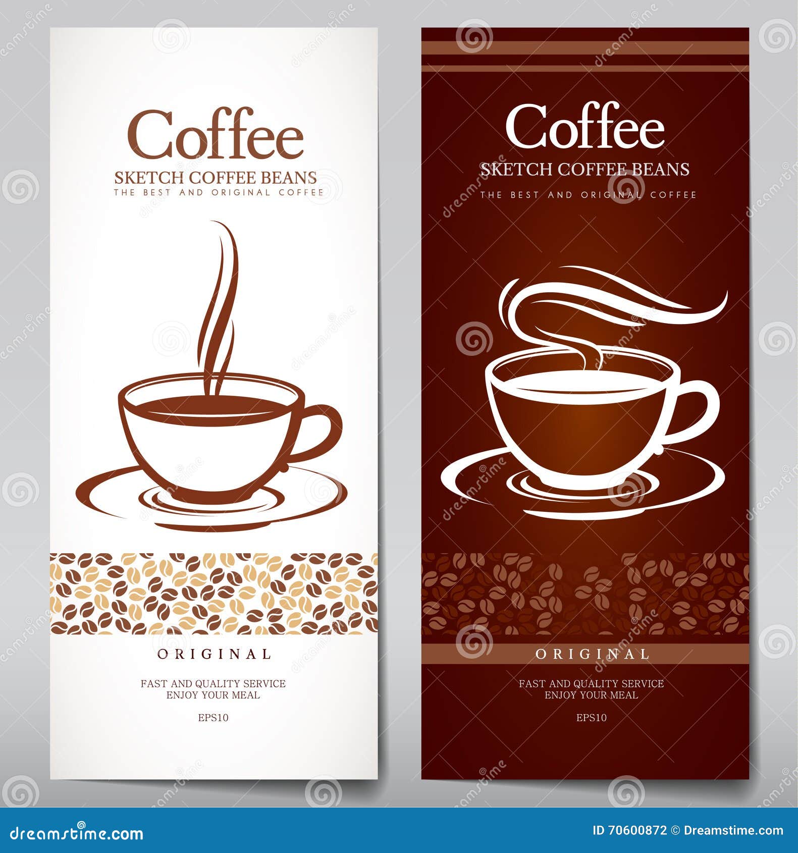 Set of coffee menu. stock vector. Illustration of hand - 70600872