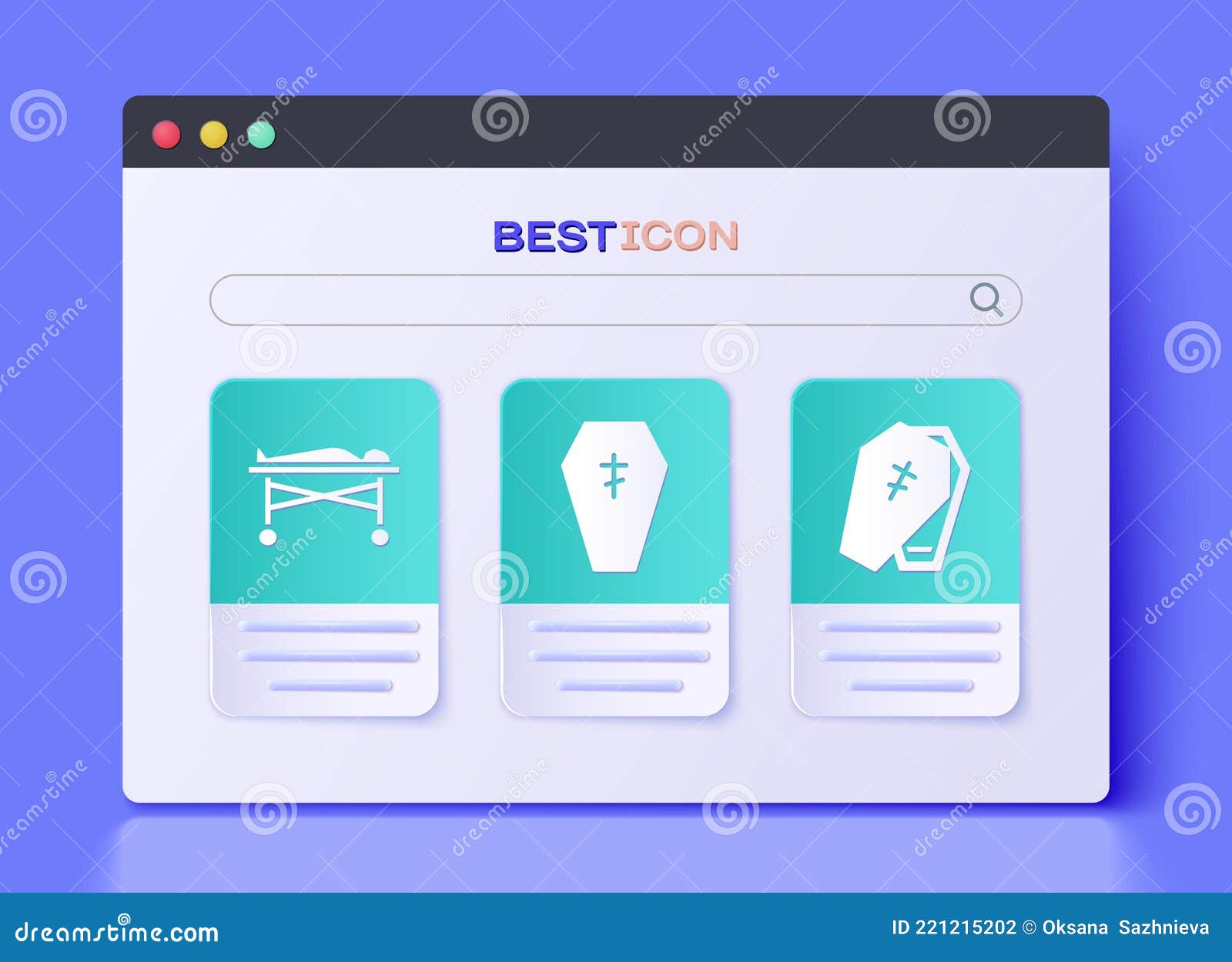 Set Coffin with Cross, Dead Body in the Morgue and Coffin with Cross ...