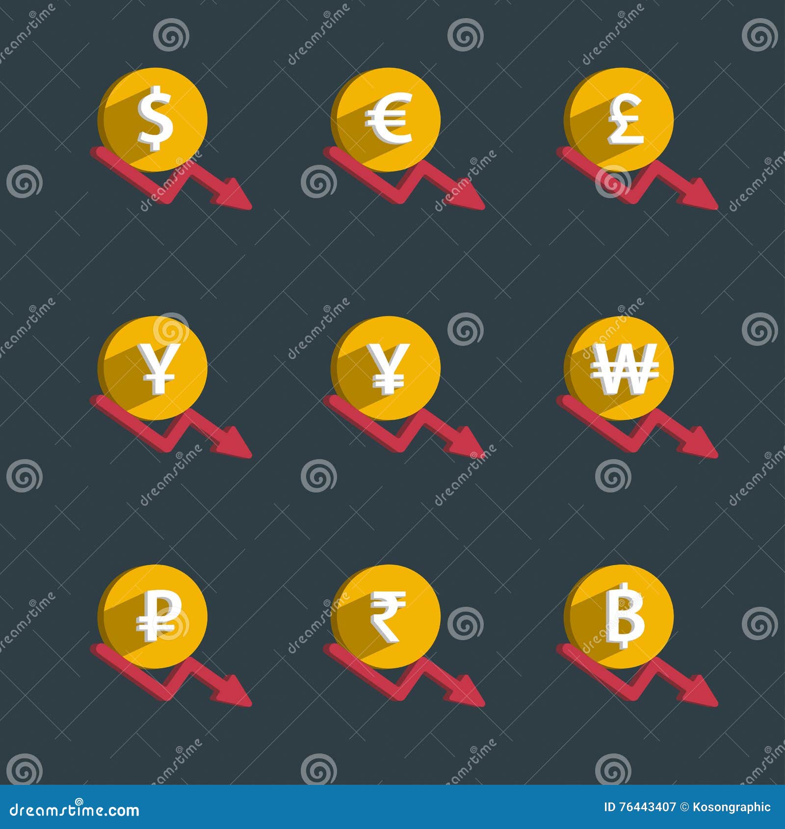 Graph, Currency Audit And Chart Icons Set. New Star, Financial Diagram ...