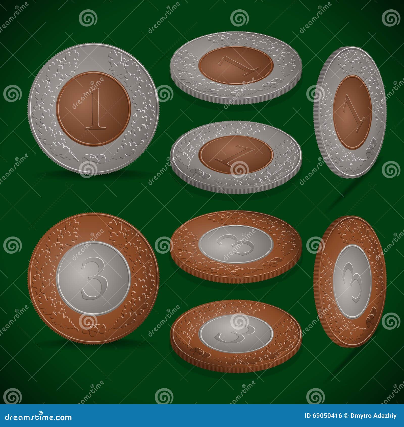 Set of coins. stock vector. Illustration of vector, label - 69050416