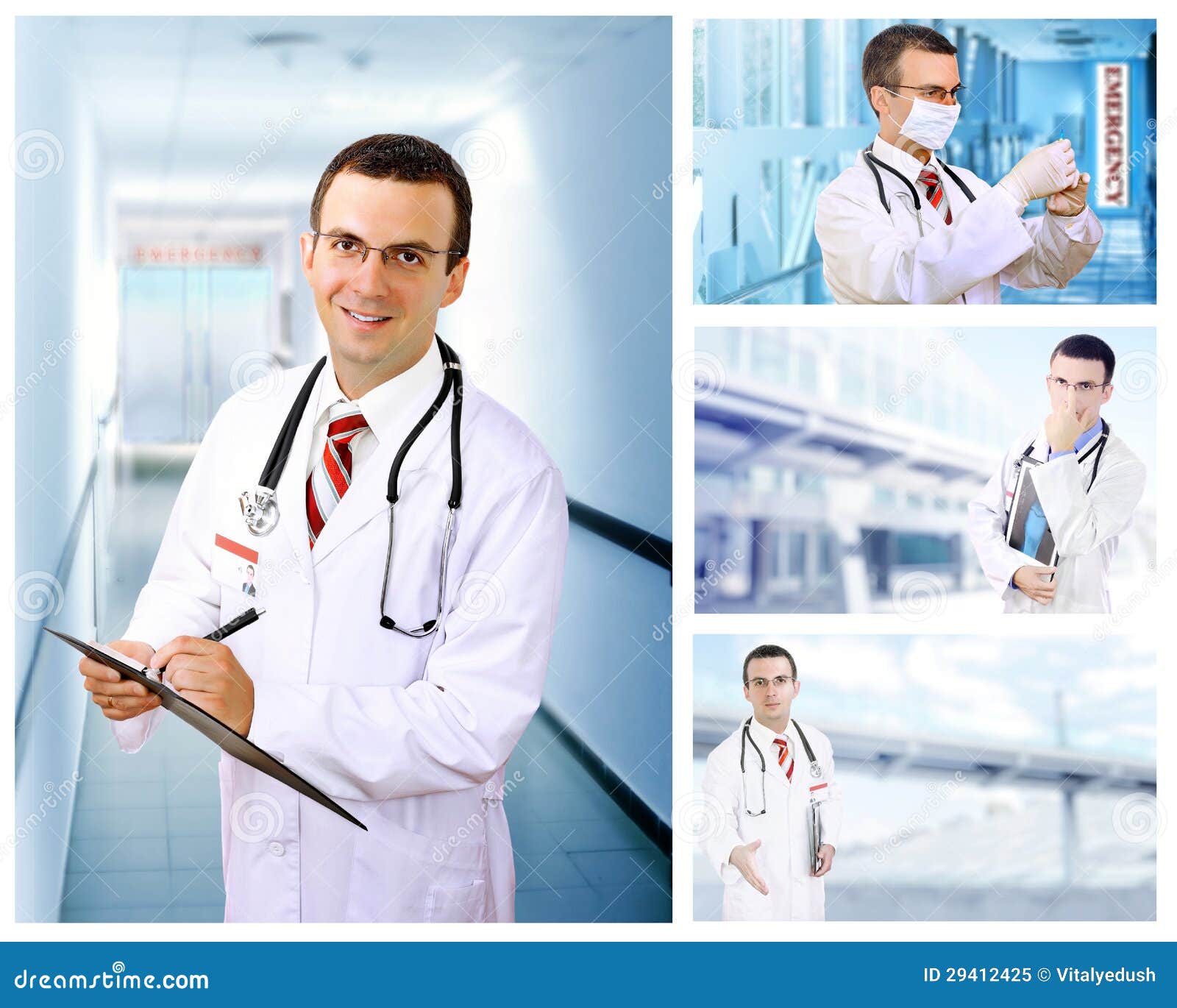 Set (collage) of doctor stock image. Image of flask, clinician - 29412425