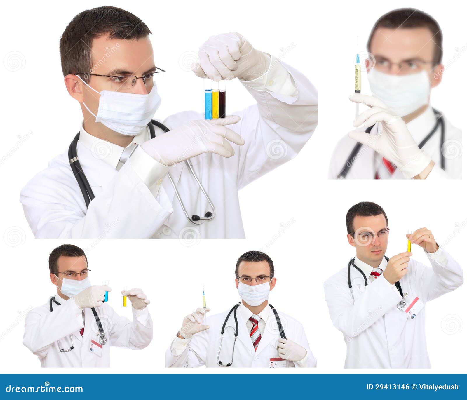 Set (collage) of doctor stock photo. Image of medicaid - 29413146