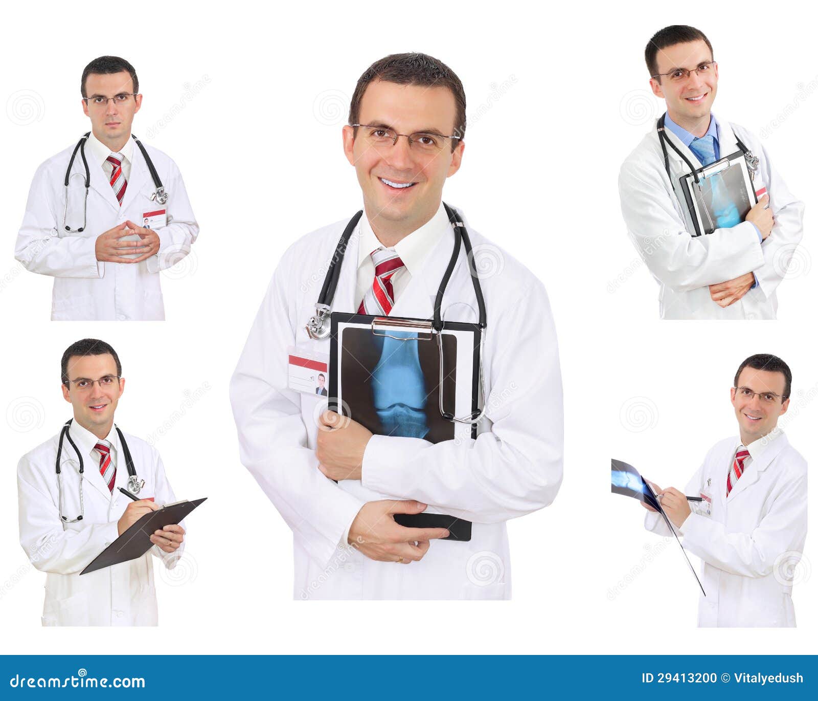 Set (collage) of doctor stock photo. Image of male, druggist - 29413200