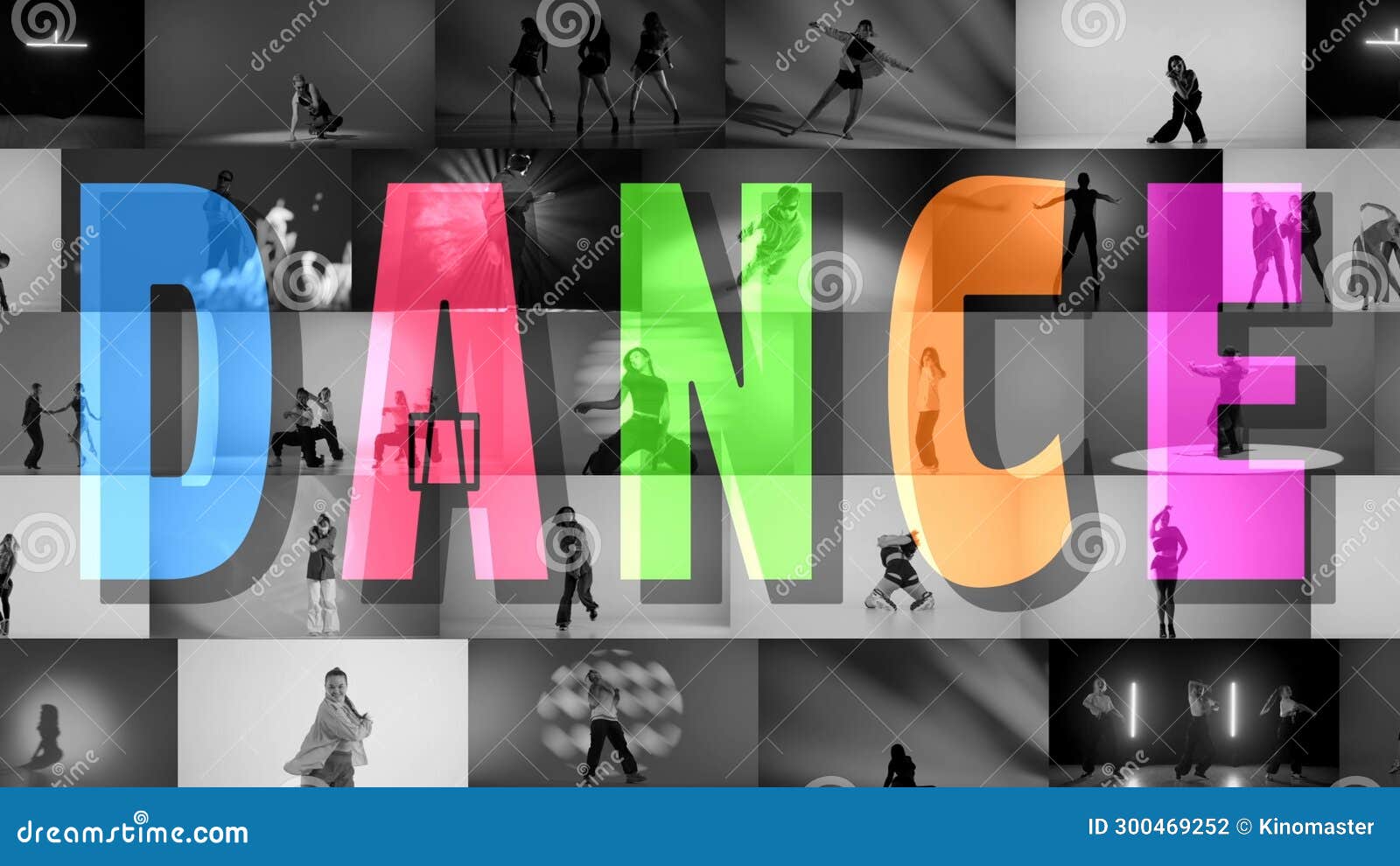 A Set of Collages of Dancing People of Various Styles that Form the ...