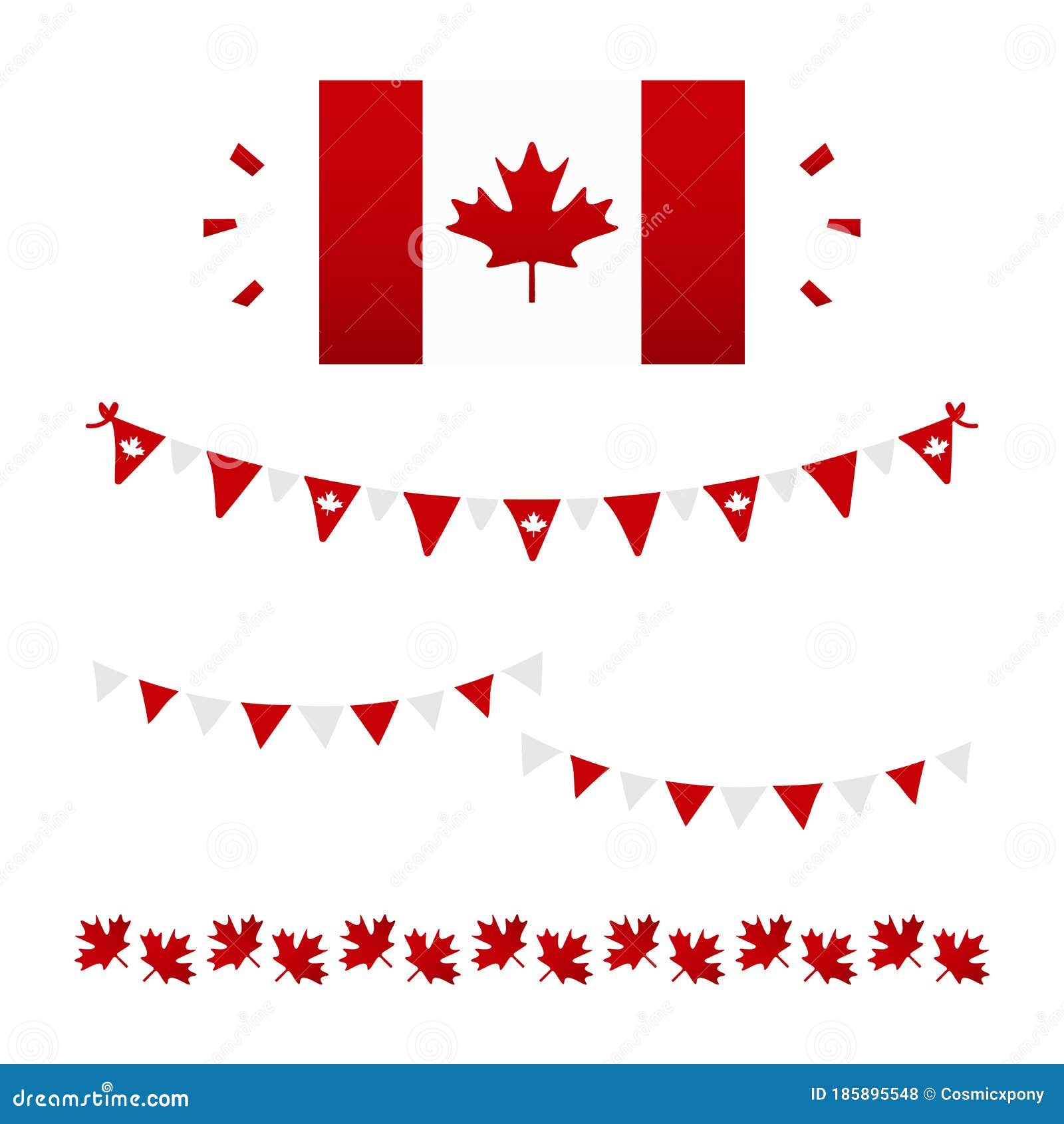Set, Collection of Design Elements for Canada Day and Other Canadian ...