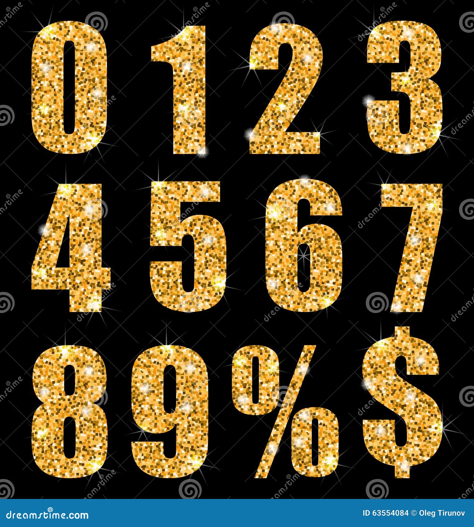 Collection Of Digits. Numbers, Figures Vector Illustration ...