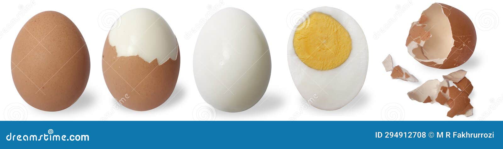 Set Collection of Egg in Various Condition, Whole, Hard Boiled, Slice ...