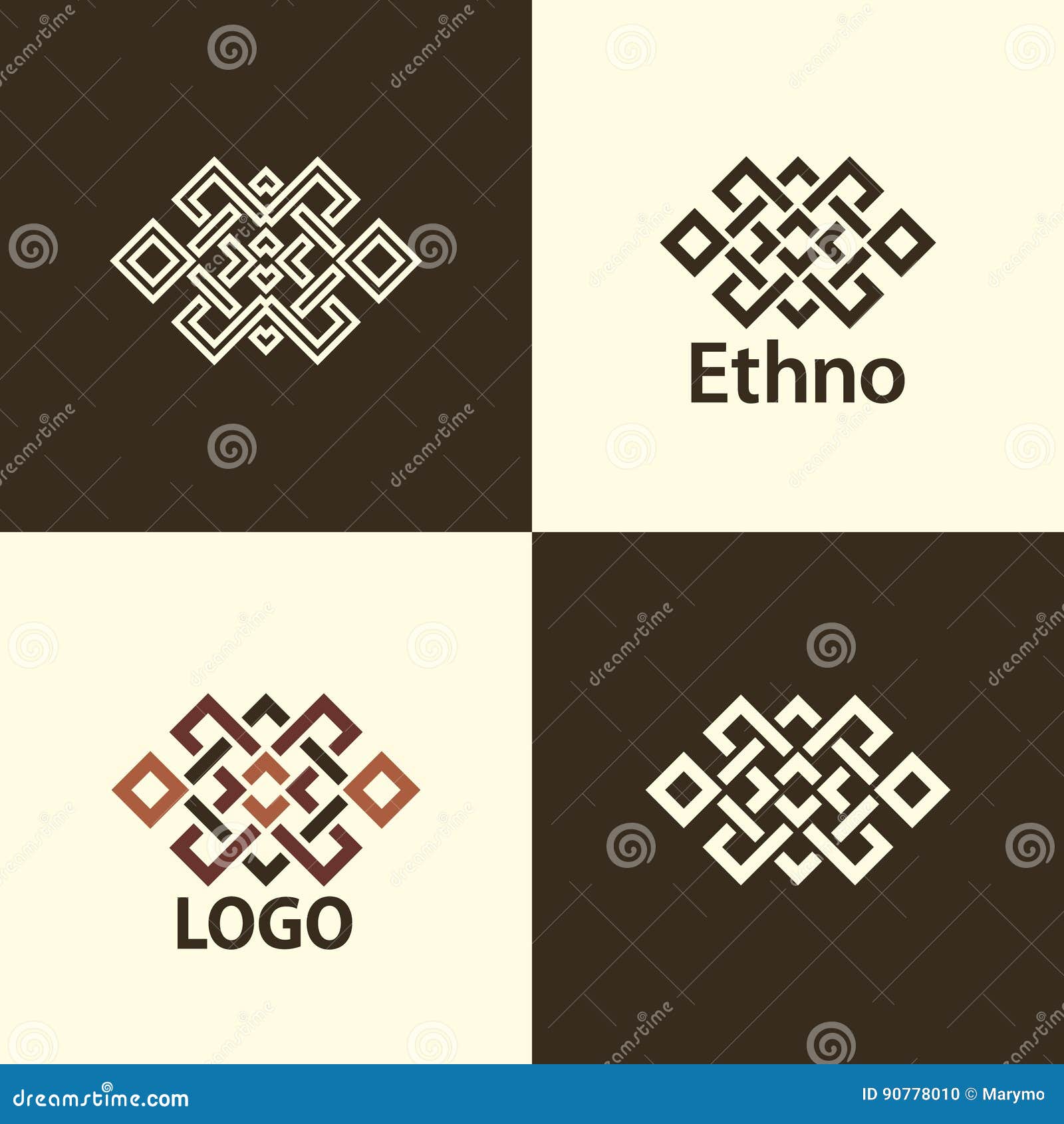 Set Collection of the Endless Knot or Eternal Knot Designs. Stock ...