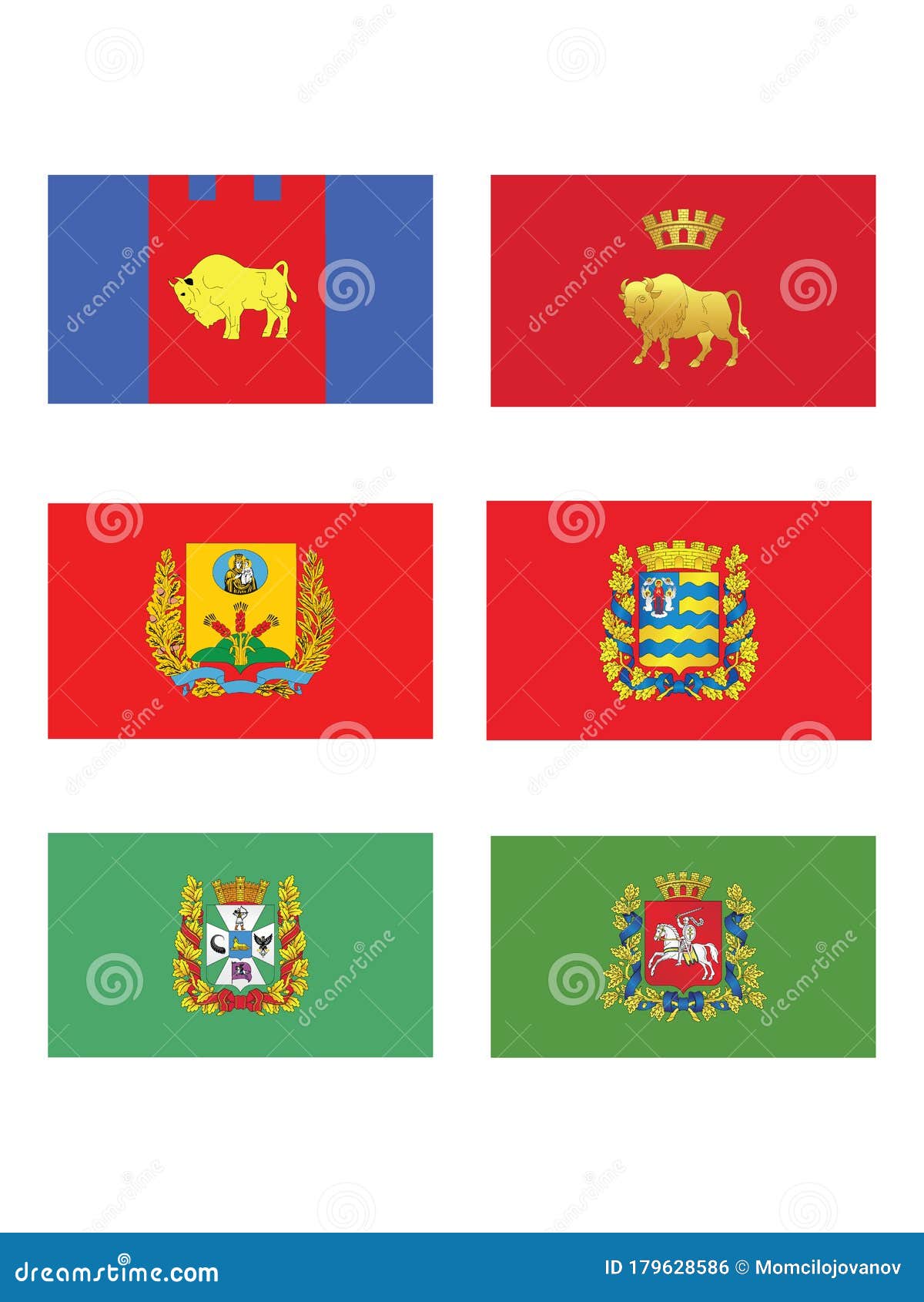 All Flags Of Regions Of France Template For Your Design Cartoon Vector ...