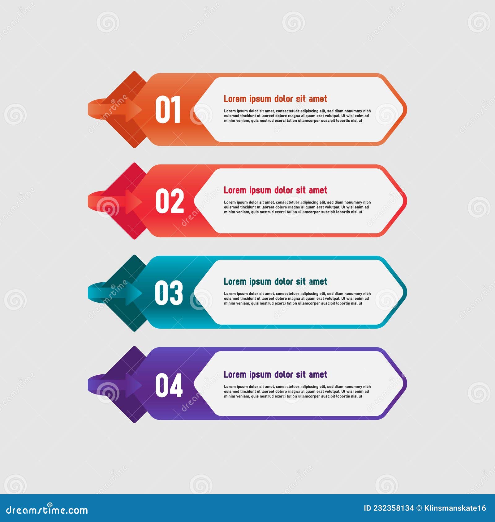 Set of Collection Infographic Banner Design Stock Vector - Illustration ...