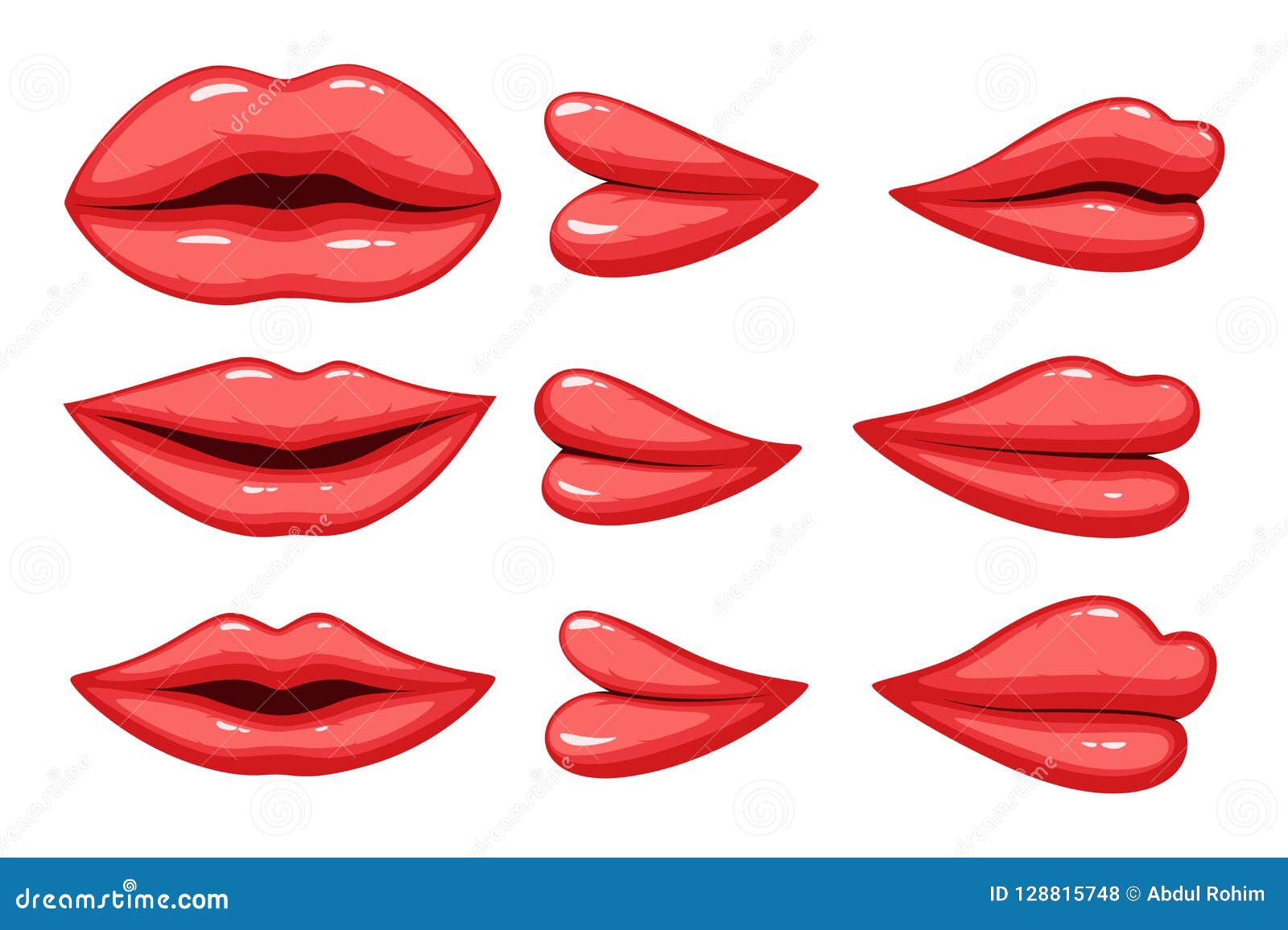 Set Of Collection Lips Different Stock Photography | CartoonDealer.com ...