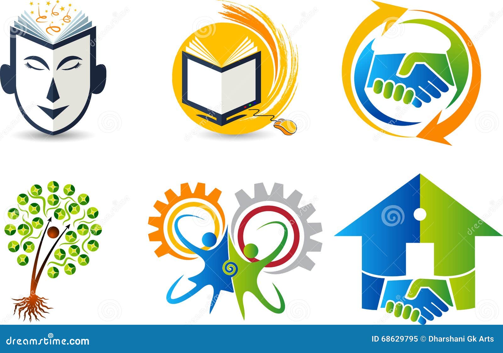 Collection Of Logos, Symbols In The Form Of Wings And Heraldic Lilies ...