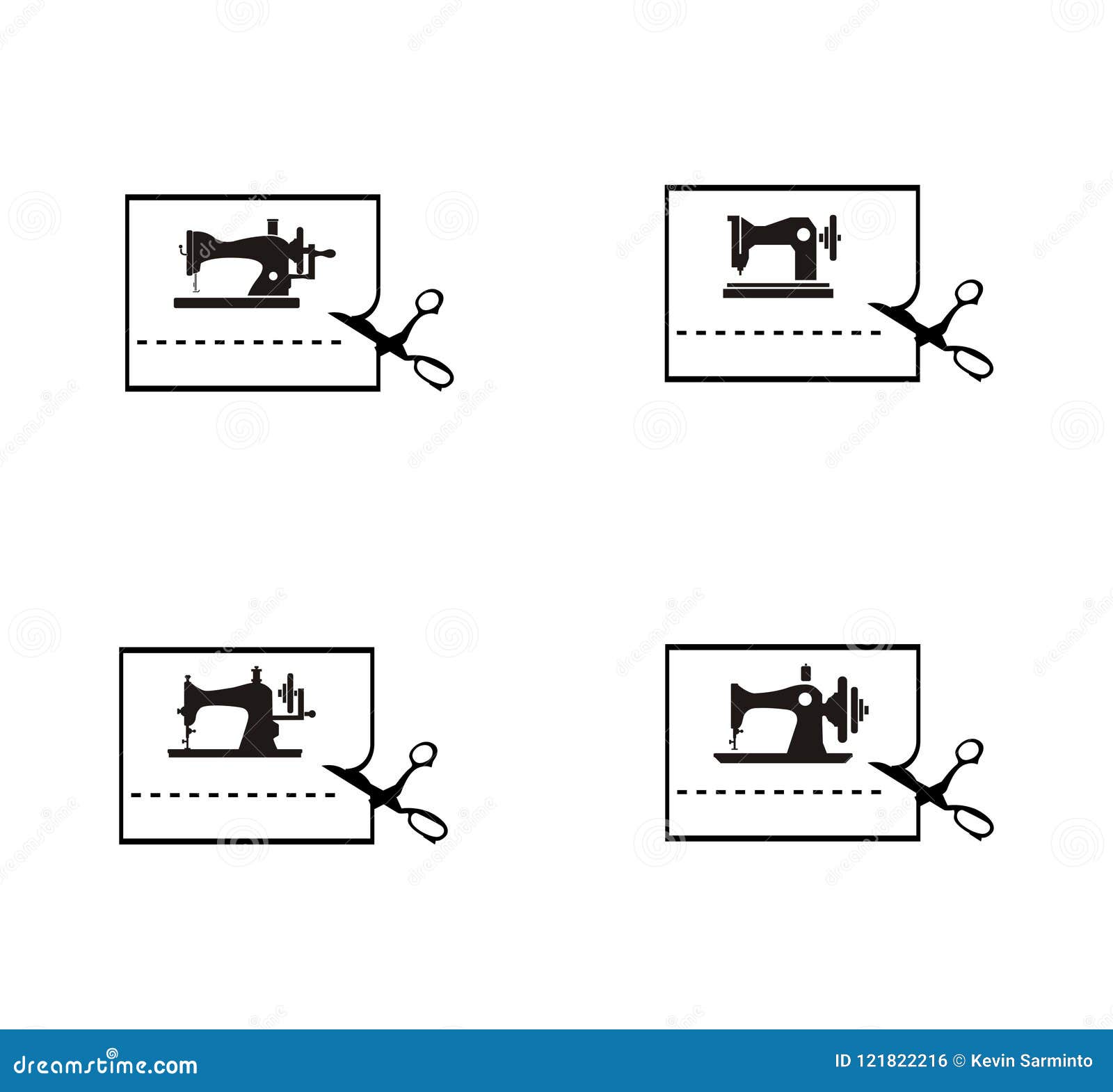 Set Collection Sewing Machine Logo Stock Vector - Illustration of ...