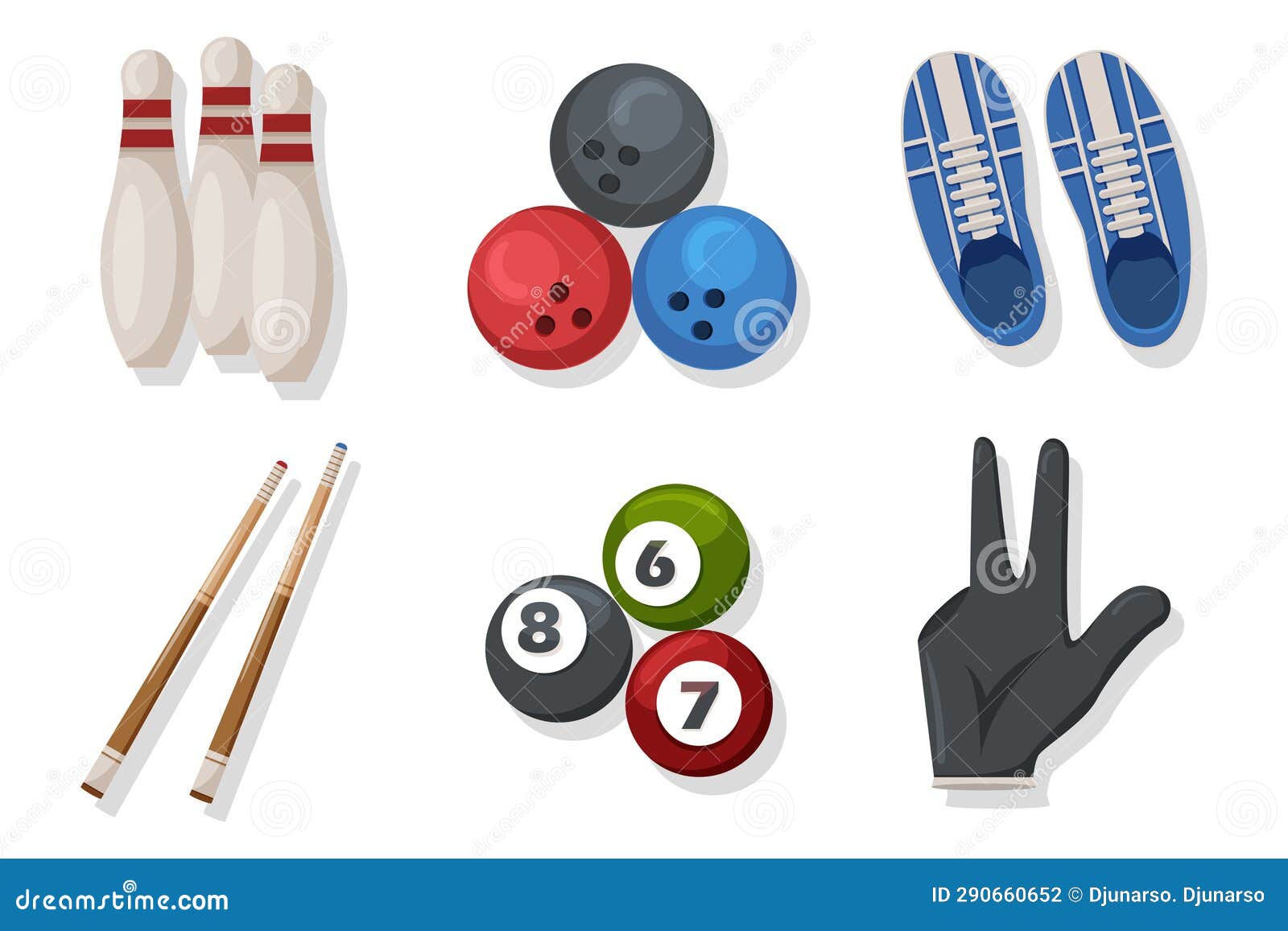 Set Collection of Sport Element Stock Illustration - Illustration of ...