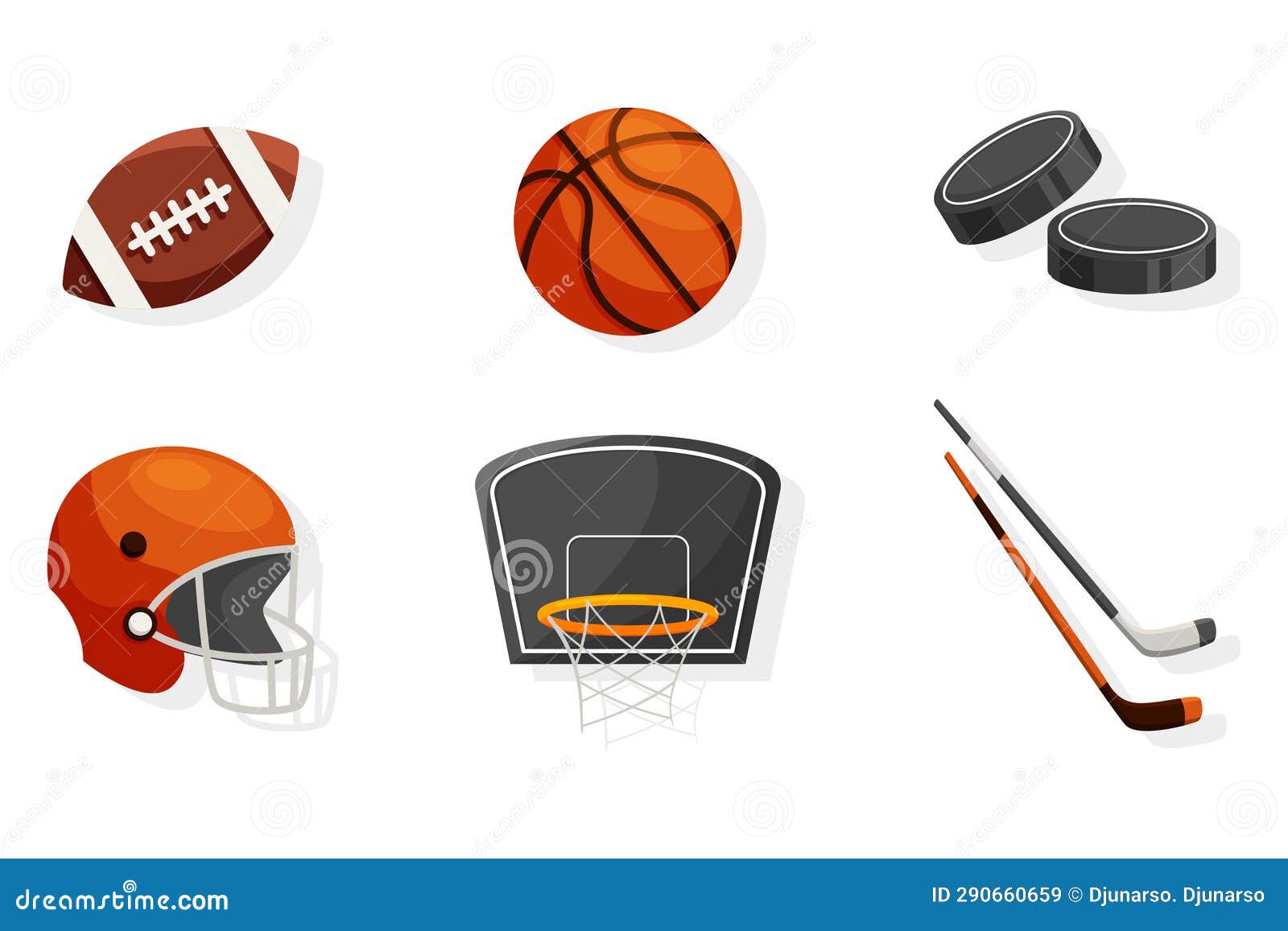 Set Collection of Sport Element Stock Illustration - Illustration of ...