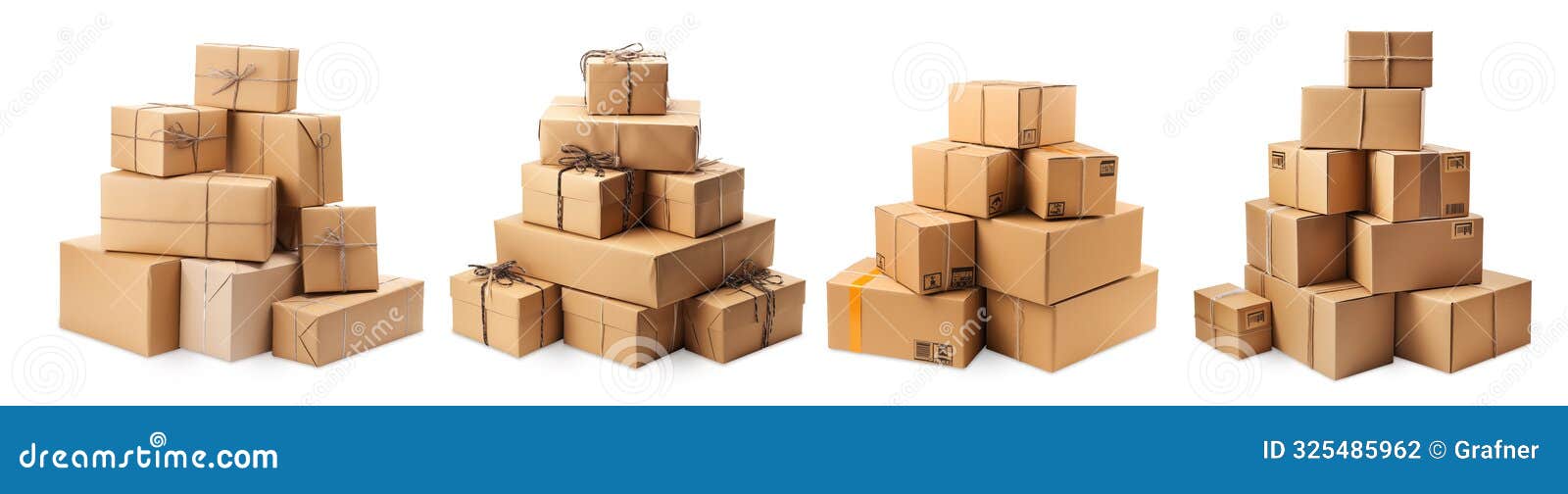 Stack Of Cardboard Boxes And Stack Of Pallets Stock Photography ...