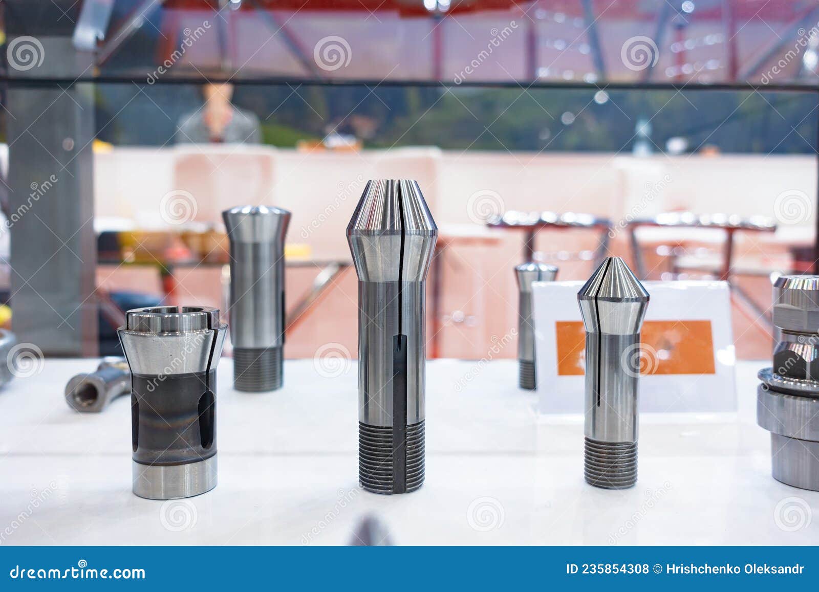 Set of Collets for the Machine. Metal Collet Stock Photo - Image of ...