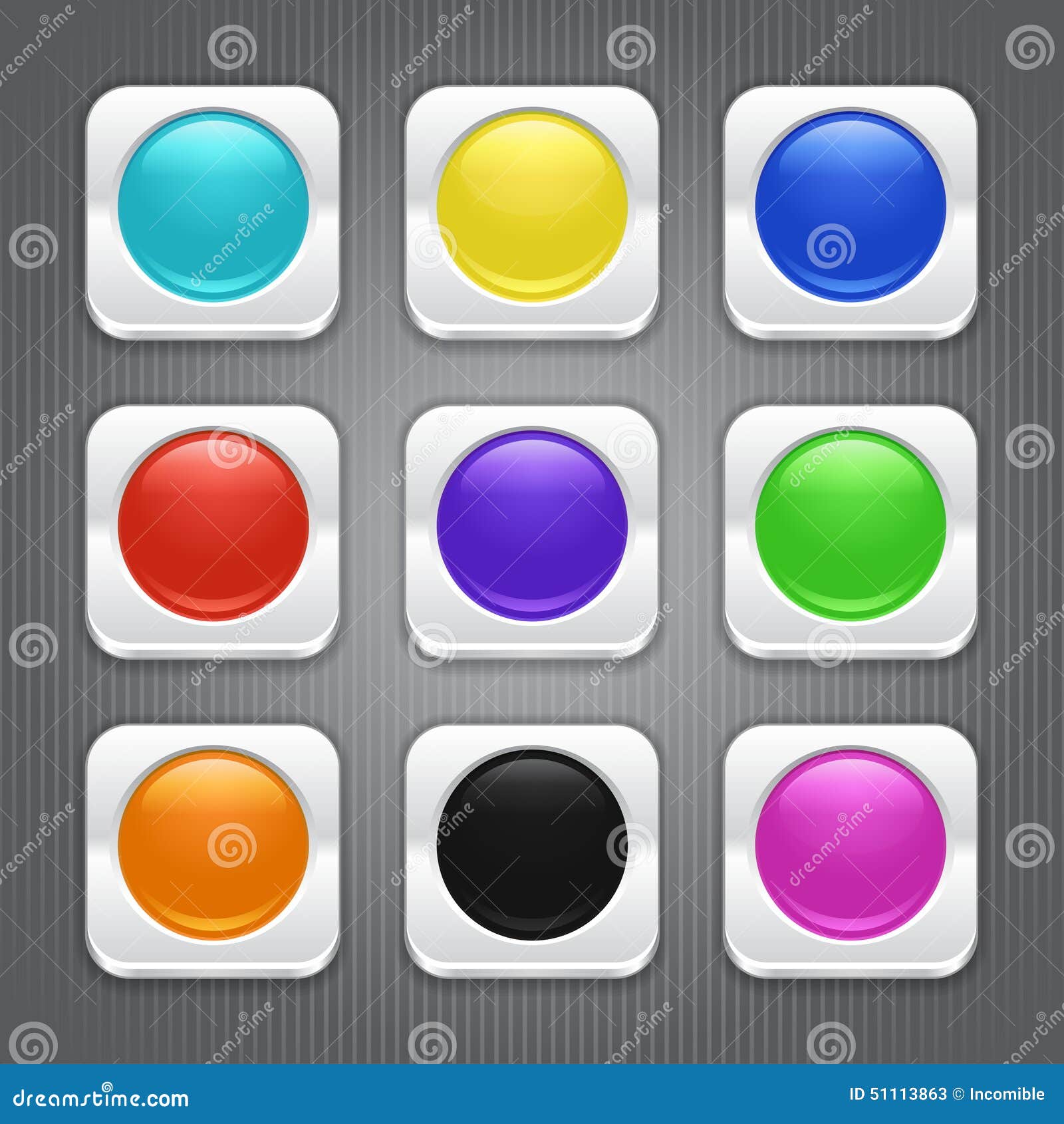 Set of color apps icons stock vector. Illustration of element - 51113863