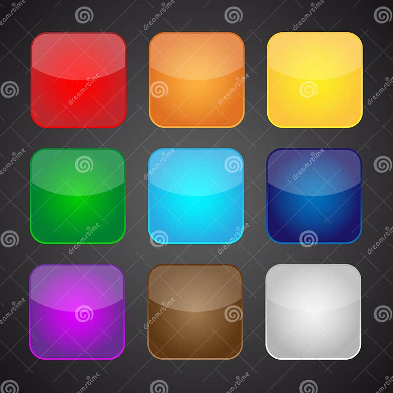 Set of Color Apps Icons - Background Stock Vector - Illustration of ...