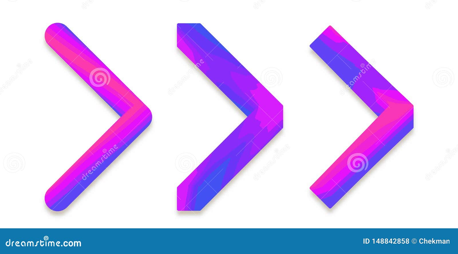 Set Of Color Arrows Vector Illustration Stock Illustration
