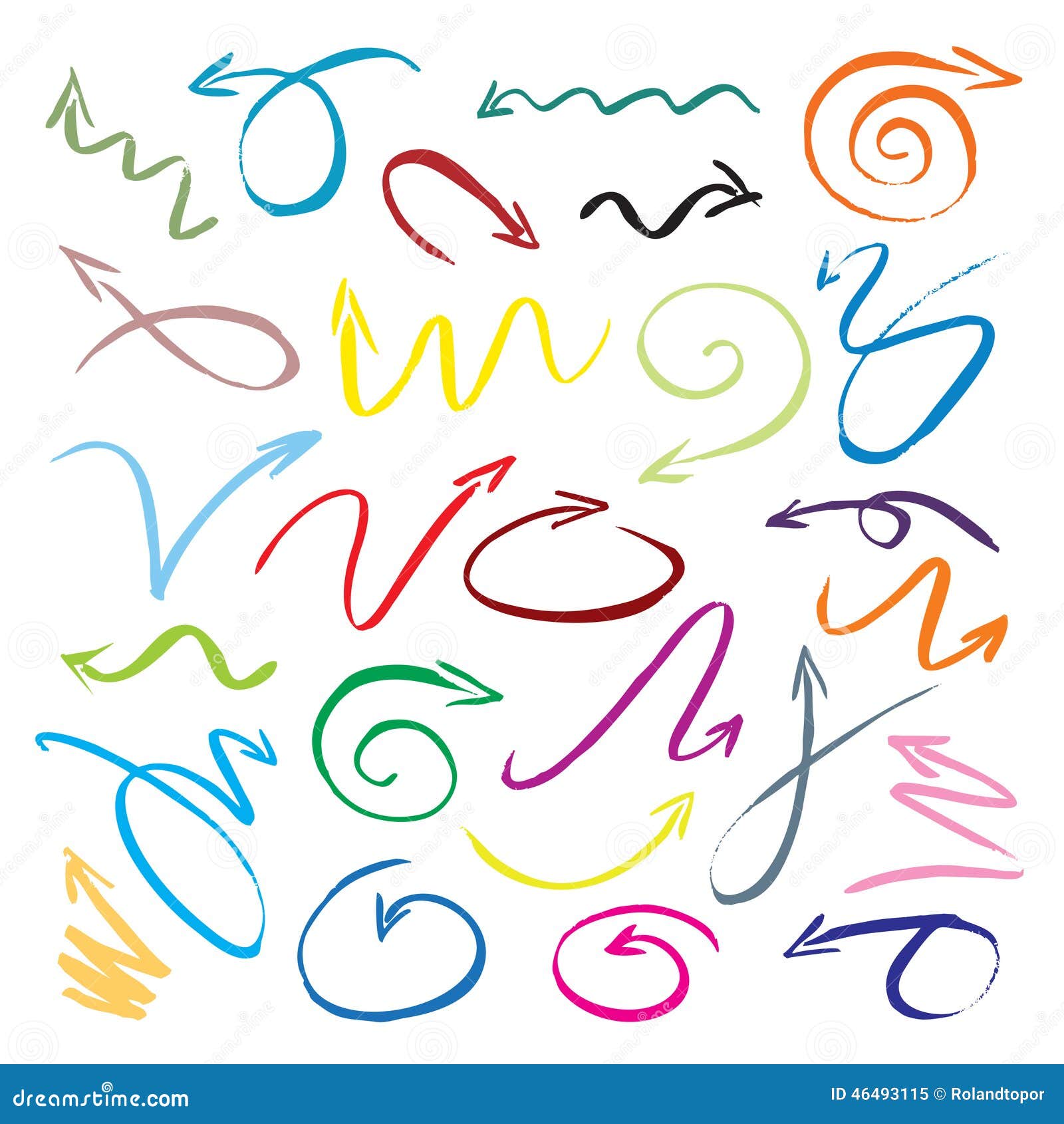 Set of color arrows stock illustration. Illustration of presentation ...