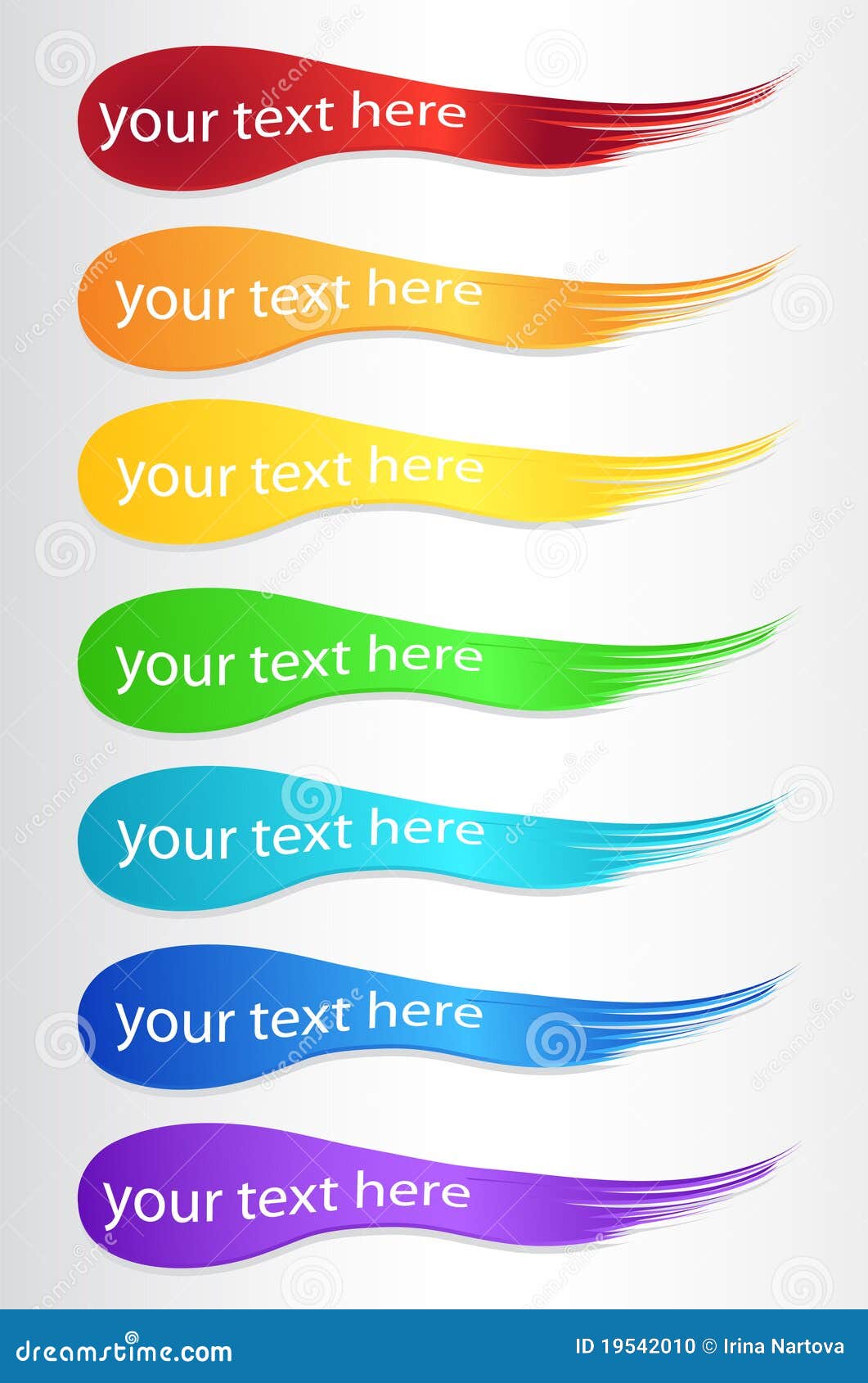 Set of color banners stock vector. Illustration of button - 19542010