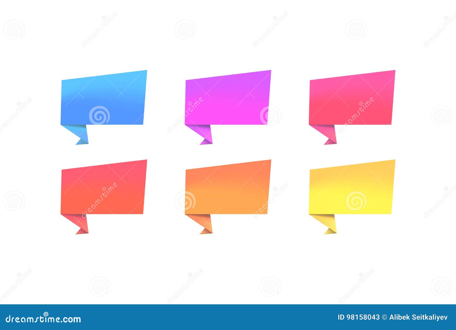 Set of color banners. stock vector. Illustration of sale - 98158043