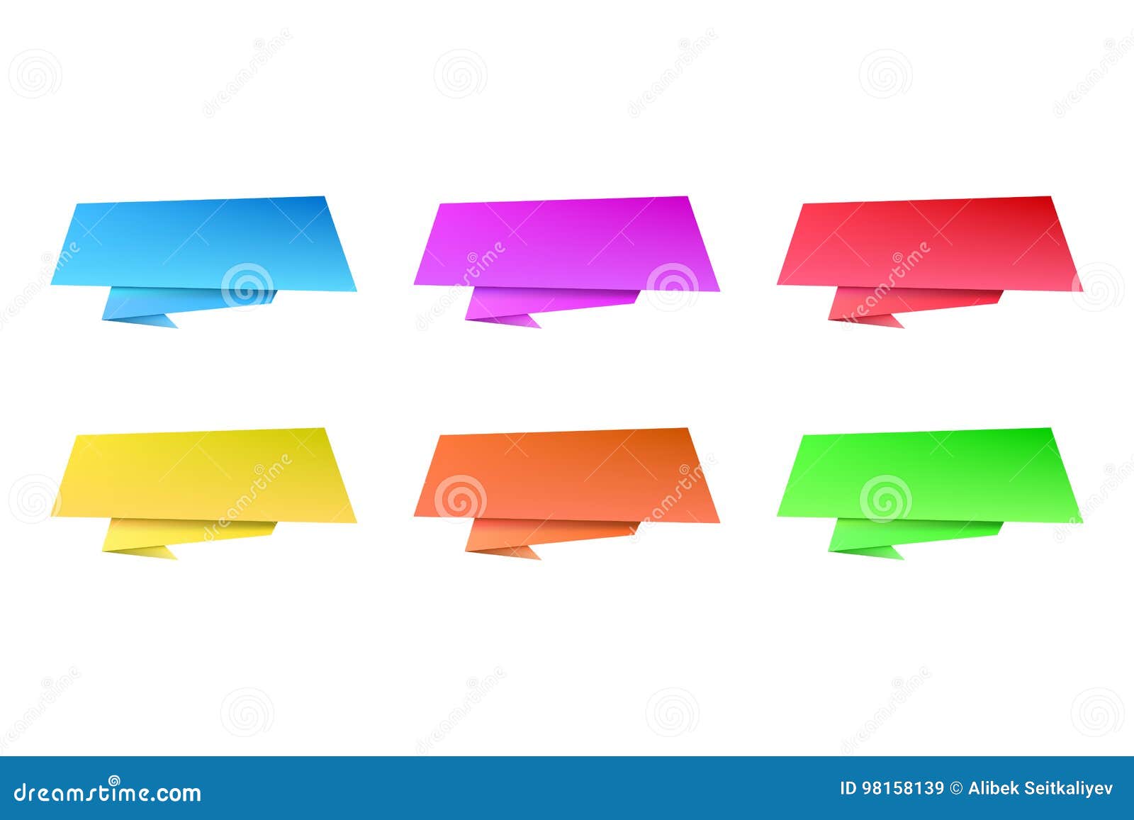 Set of color banners. stock vector. Illustration of blank - 98158139