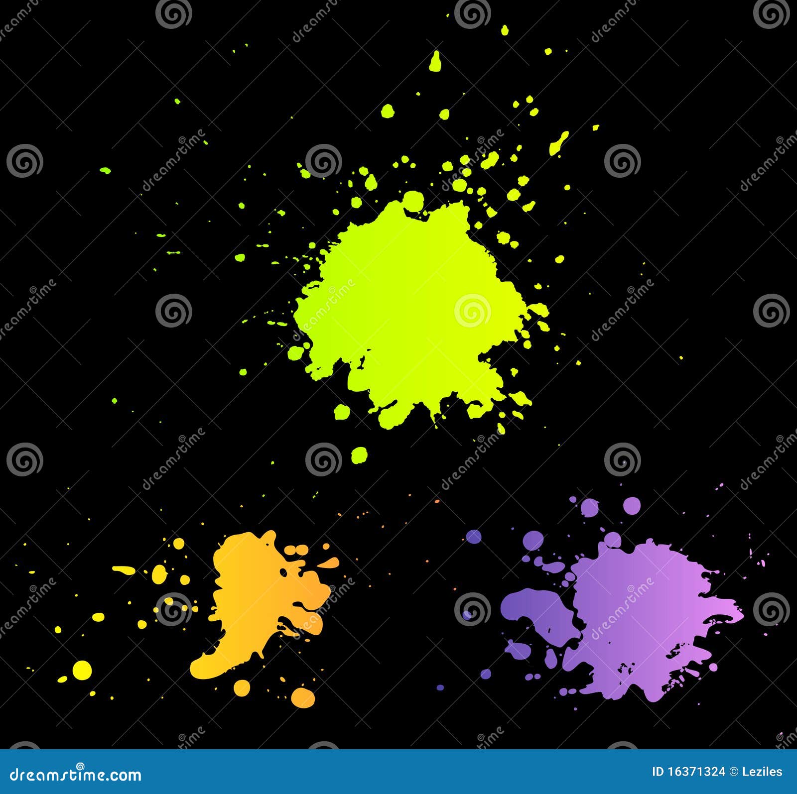 Set of color blots stock vector. Illustration of stained - 16371324