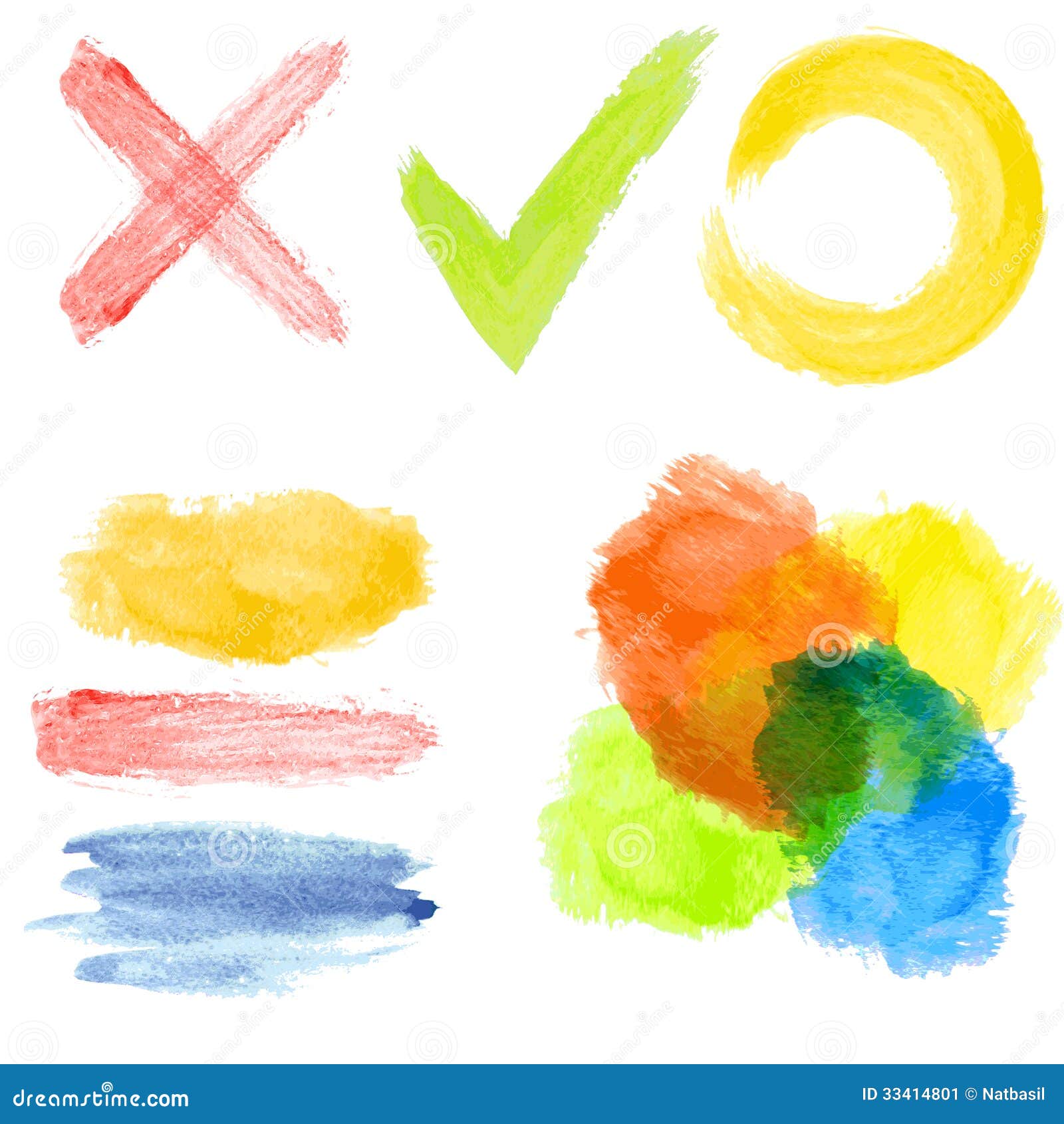 Set of color blots stock vector. Illustration of check - 33414801