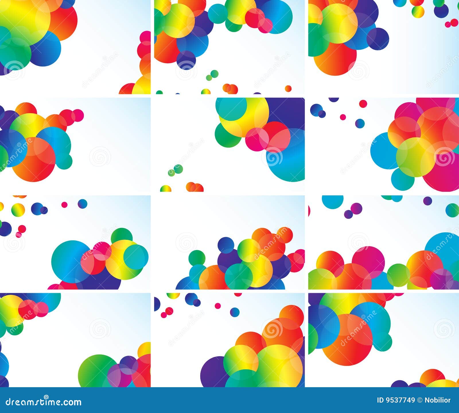 Set of color cards stock vector. Illustration of magic - 9537749