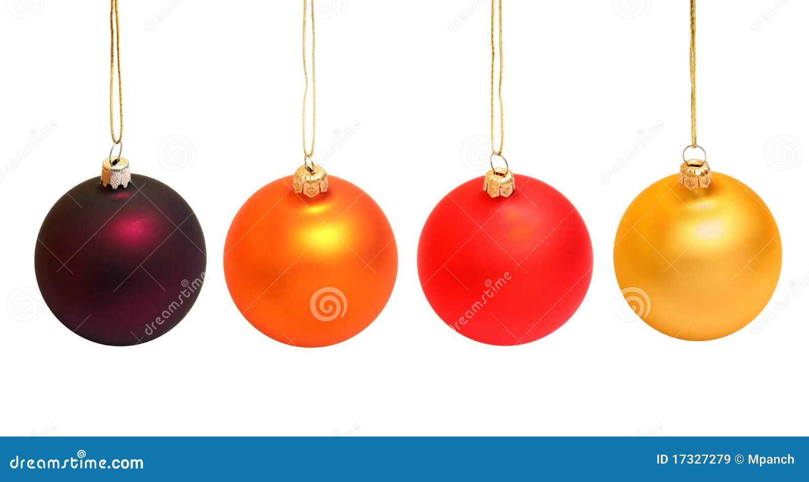 Set of Color Christmas Baubles Stock Image - Image of purple, hang ...
