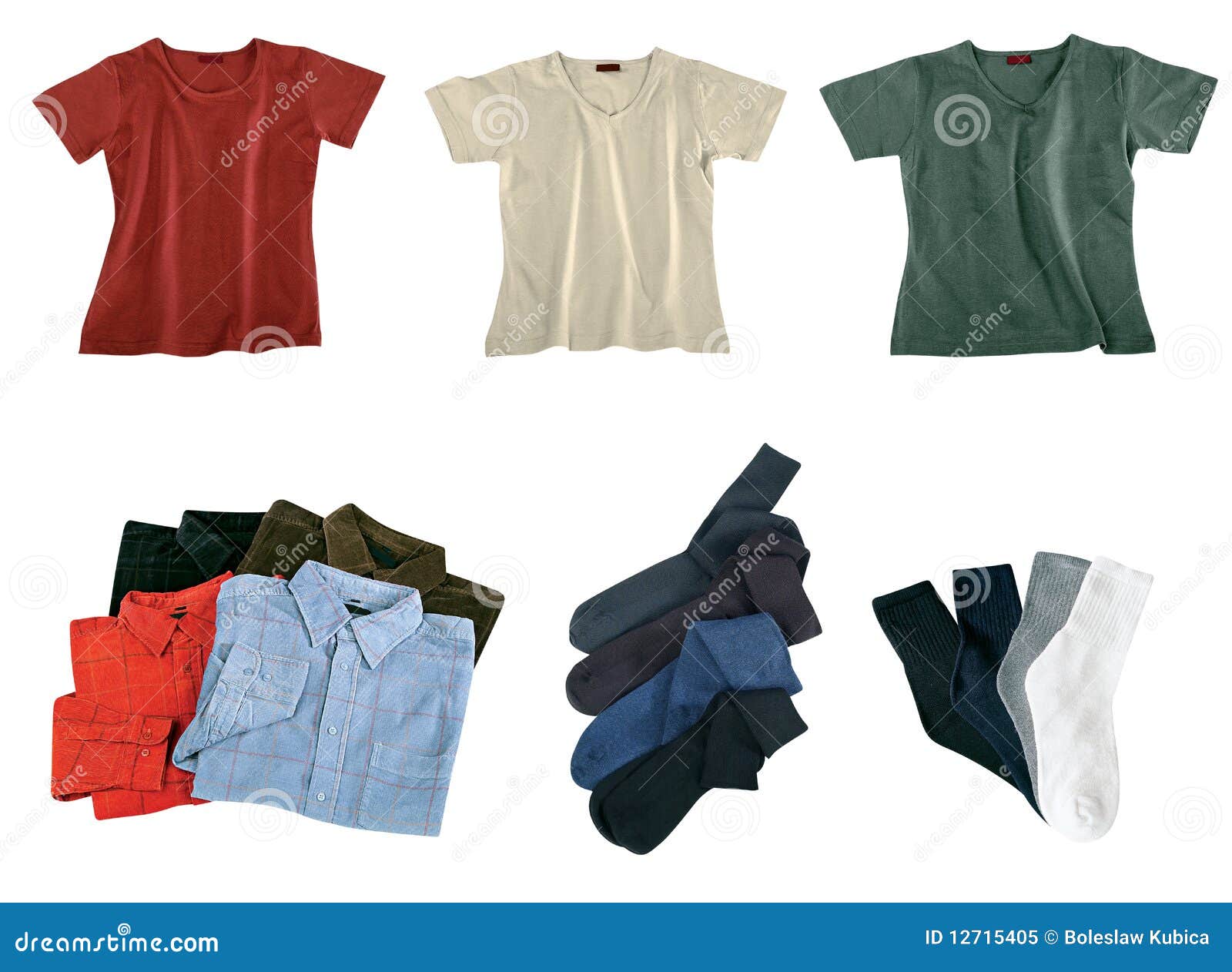 Set of color clothes stock image. Image of color, natural - 12715405