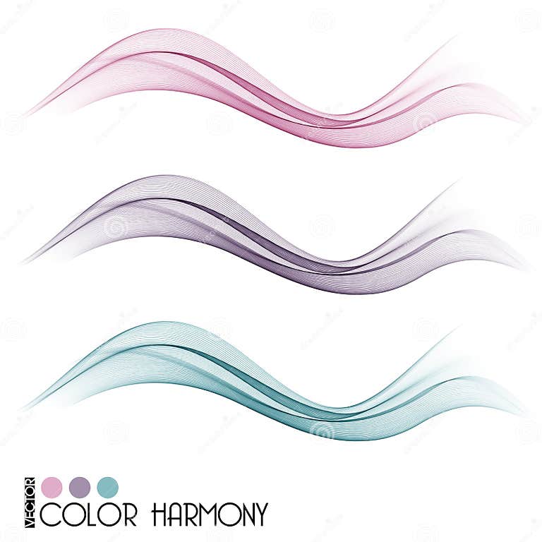 Set of color curve lines stock vector. Illustration of clean - 39685103