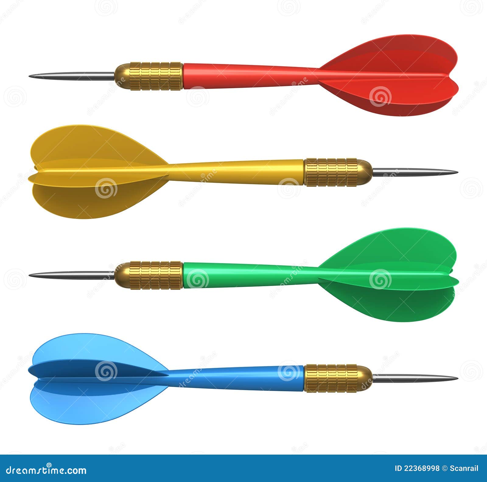 Set of color darts stock illustration. Illustration of arrow - 22368998