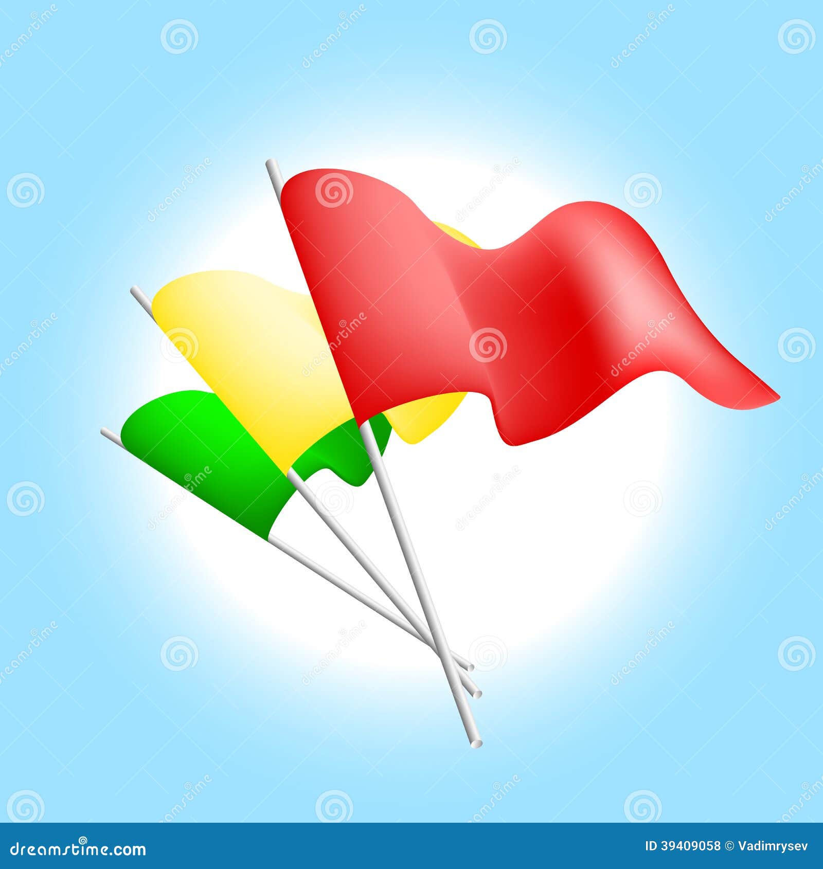 Set of color flags stock vector. Illustration of collection - 39409058