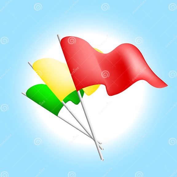 Set of color flags stock vector. Illustration of collection - 39409058