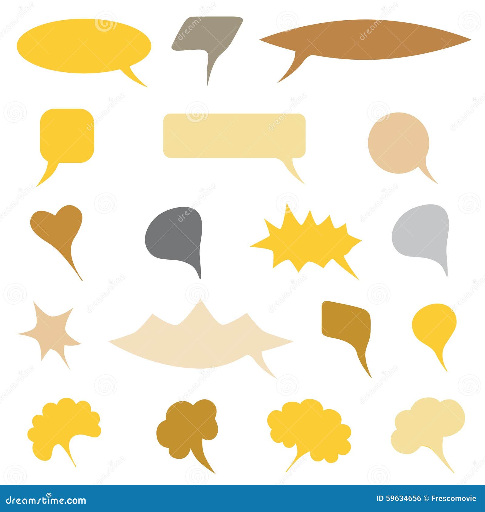 Big Set Of Comics Bubbles In Pop Art Style Vector Illustration ...