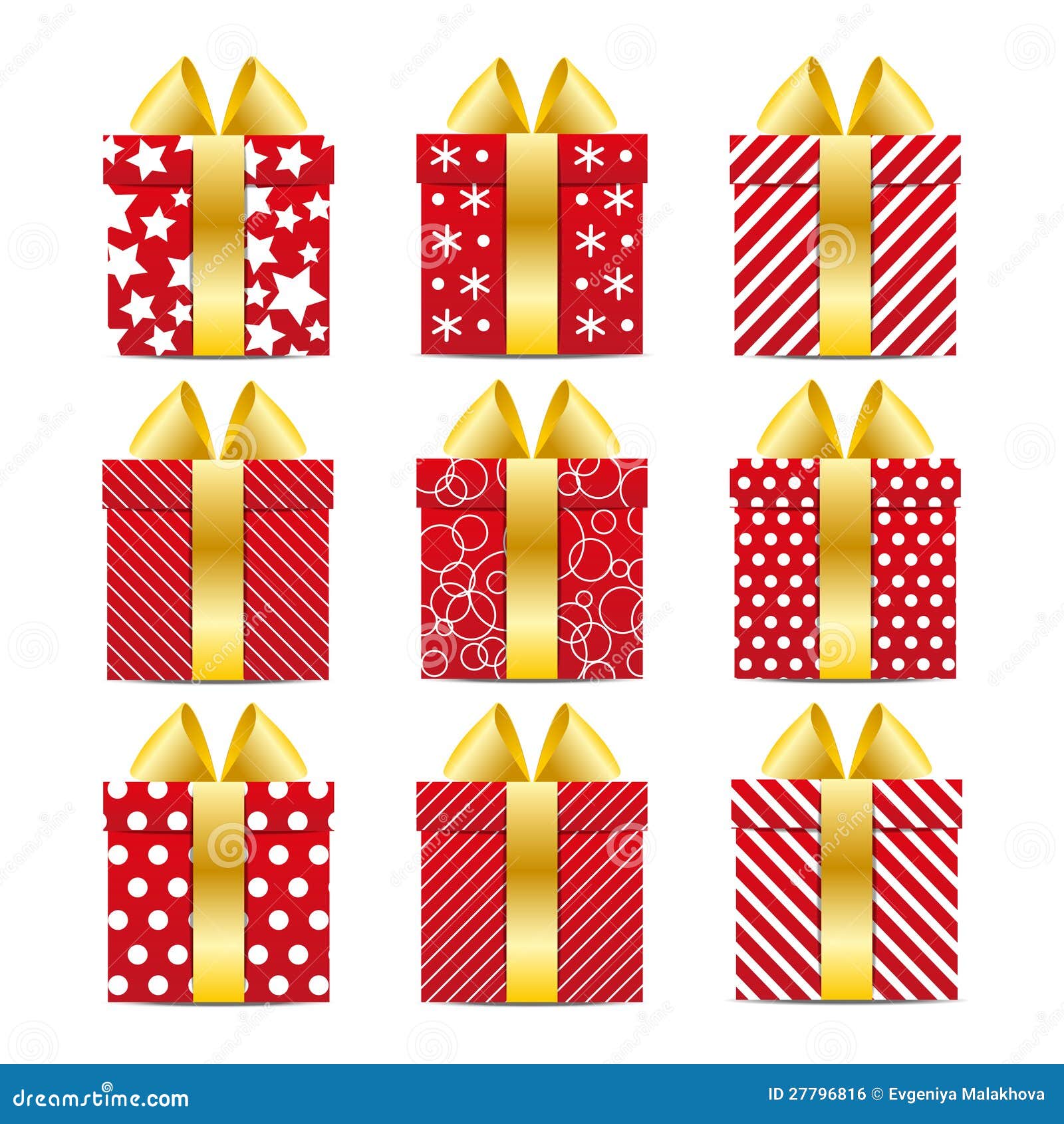 Set of color gift boxes stock vector. Illustration of birthday - 27796816