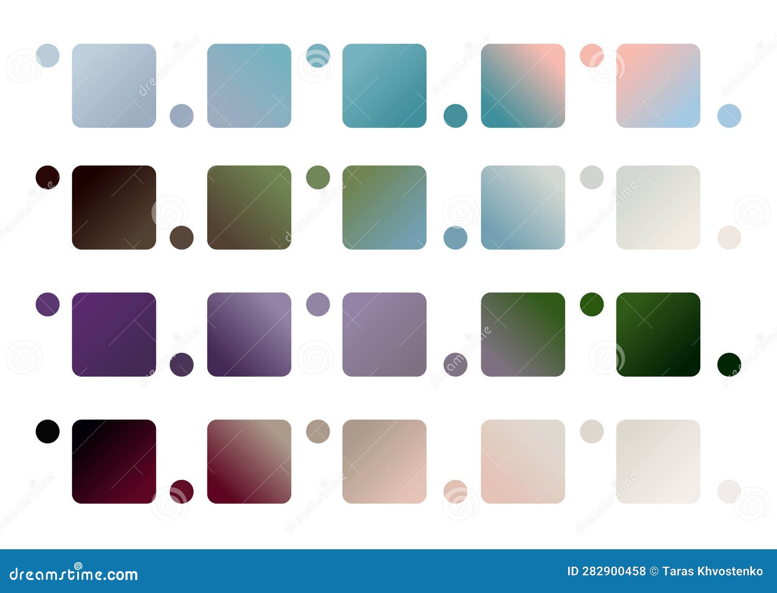 Set of Color Gradient Fill Vector Swatches Stock Vector - Illustration ...