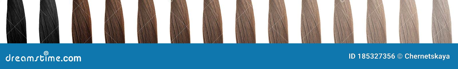 Set with Color Hair Samples on Background, Top View. Banner Design ...