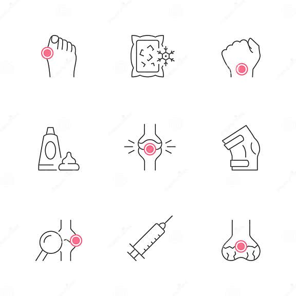 Set Color Icons of Joint Pain Stock Vector - Illustration of cold, foot ... Set Color Icons of Joint Pain Stock Vector - Illustration of cold, foot ...