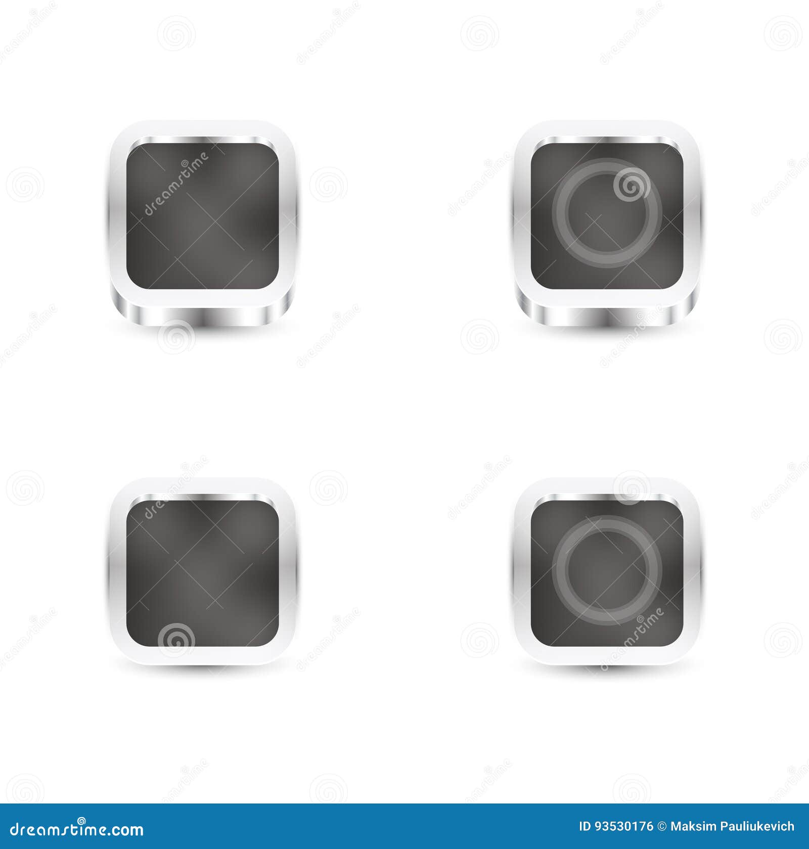 Set color icons. Red icon stock illustration. Illustration of white ...