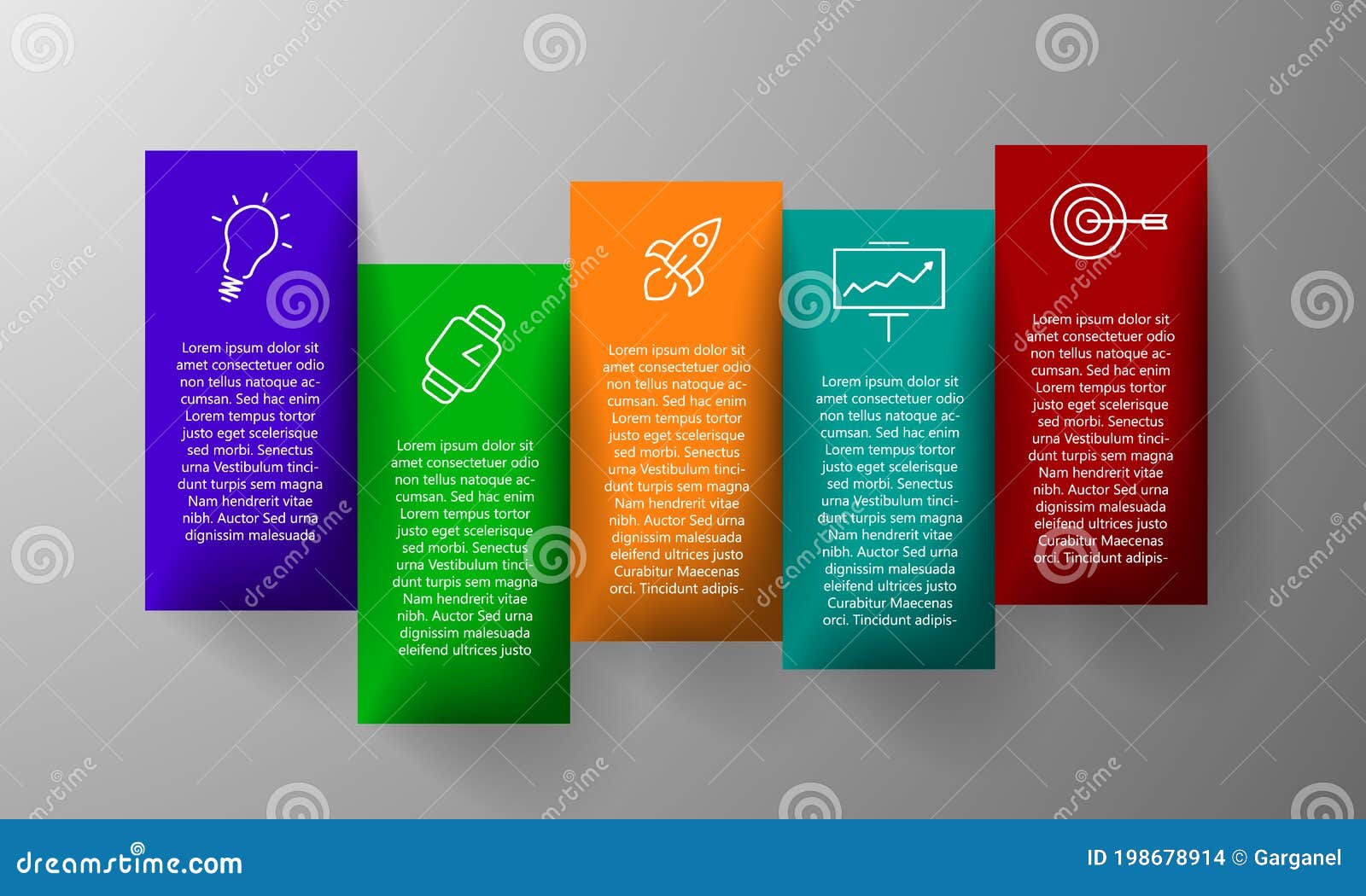 Set of Color Icons with Shadow and Successful Process Stock Vector ...